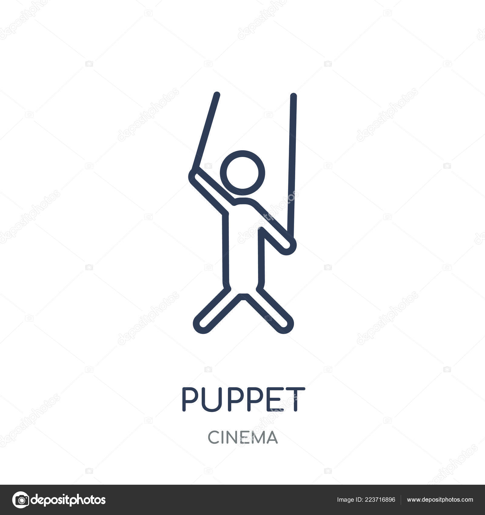 Puppet Icon Puppet Linear Symbol Design Cinema Collection Simple ...