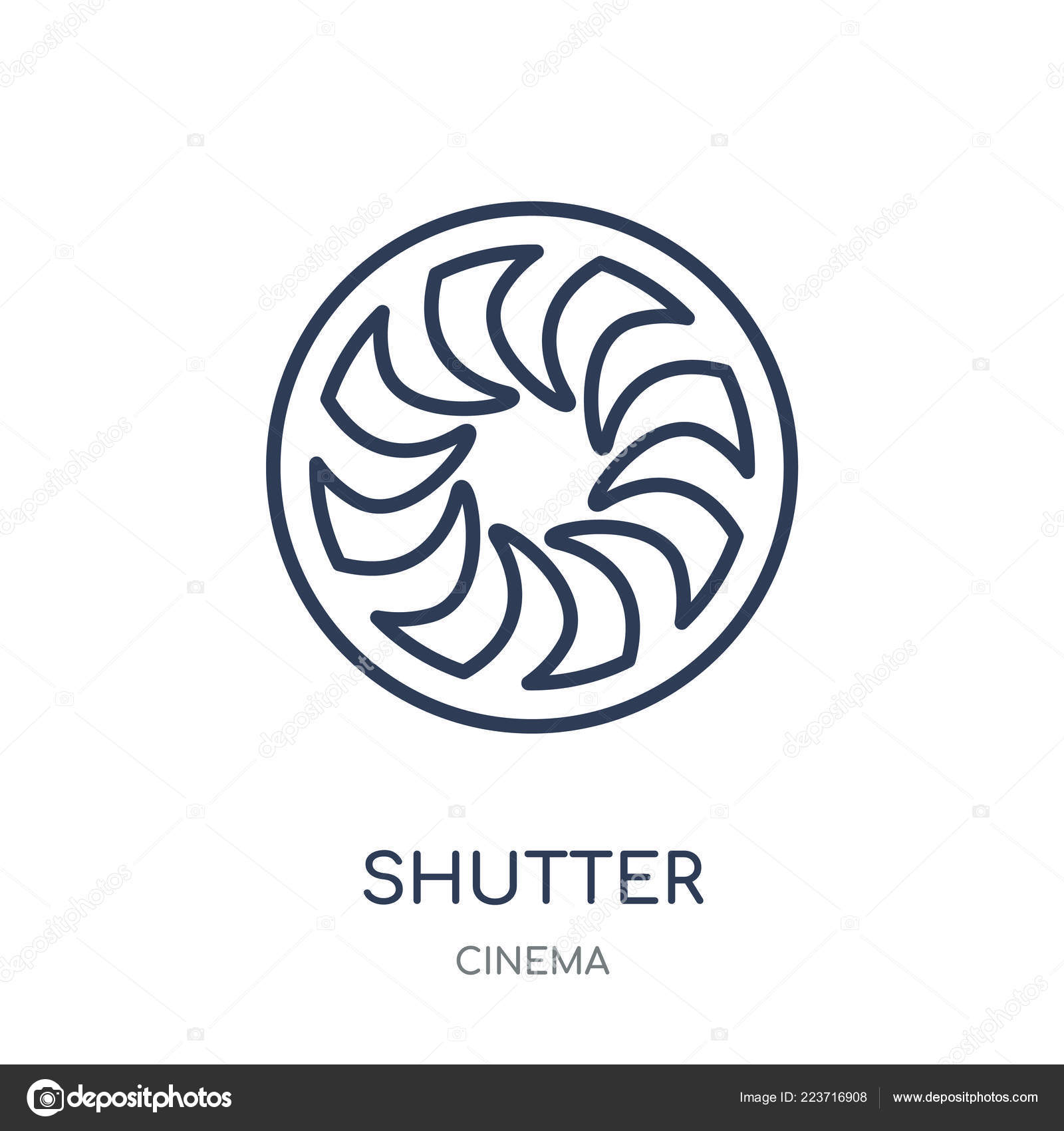 Shutter Icon Shutter Linear Symbol Design Cinema Collection Simple ...
