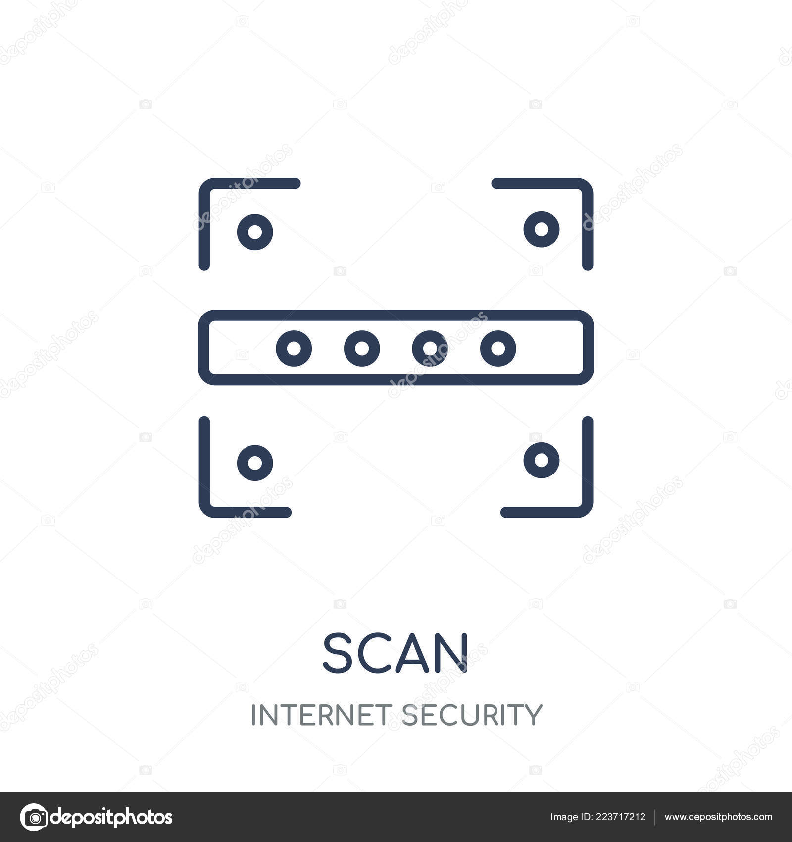 Scan Icon Scan Linear Symbol Design Internet Security Collection Simple ...