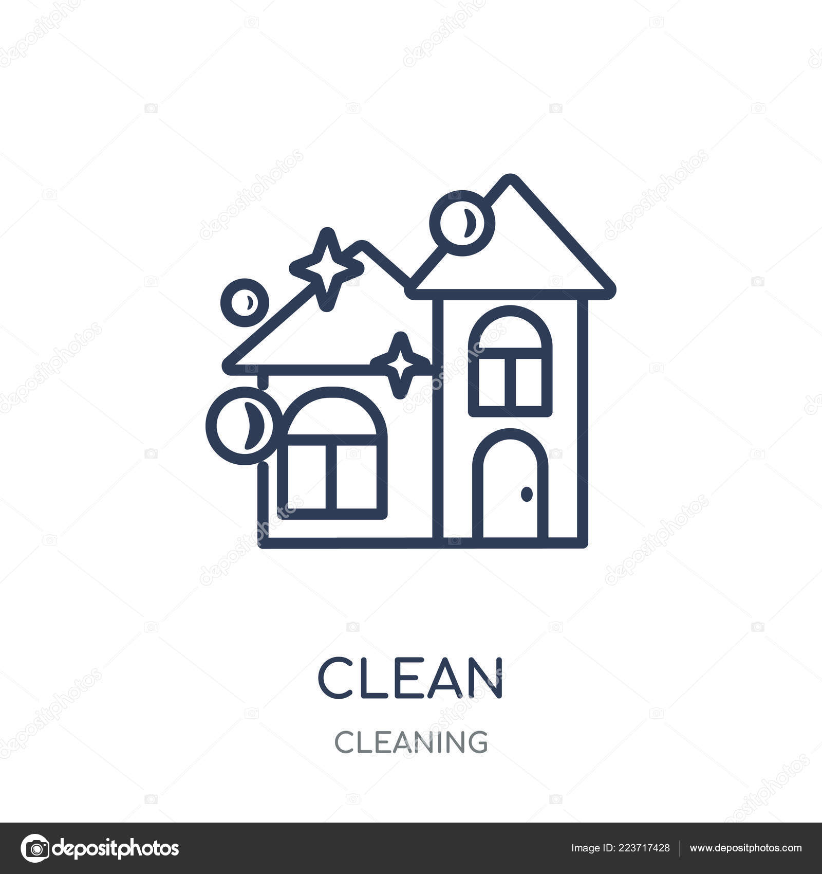 Clean Icon Clean Linear Symbol Design Cleaning Collection Simple ...