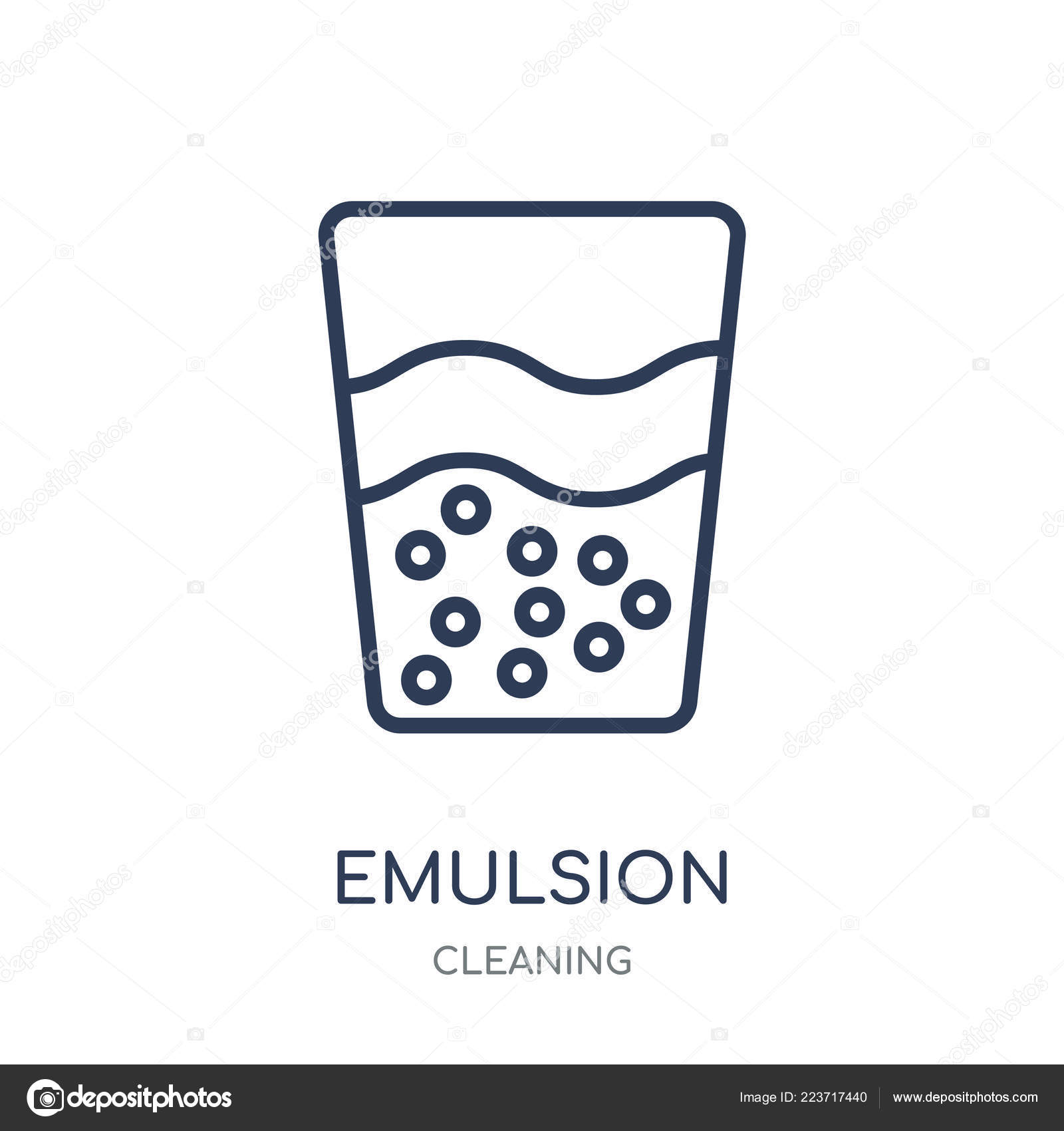 Emulsion Icon Emulsion Linear Symbol Design Cleaning Collection Simple ...