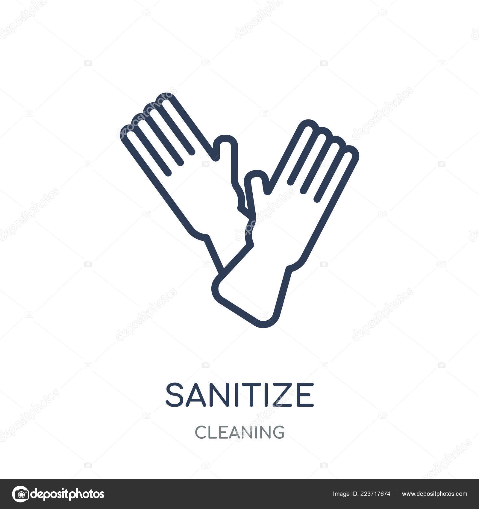 Sanitize Icon Sanitize Linear Symbol Design Cleaning Collection Simple ...
