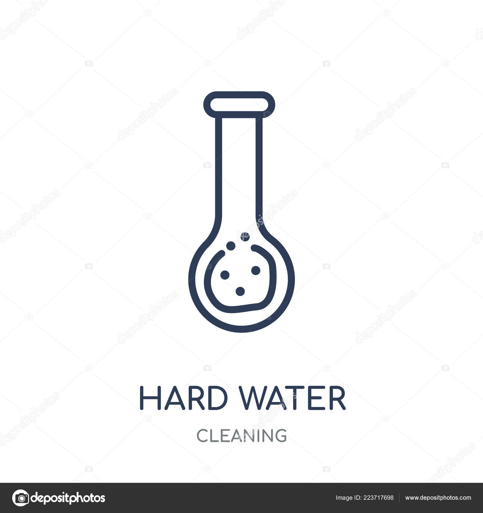 Hard Water Icon Hard Water Linear Symbol Design Cleaning Collection ...