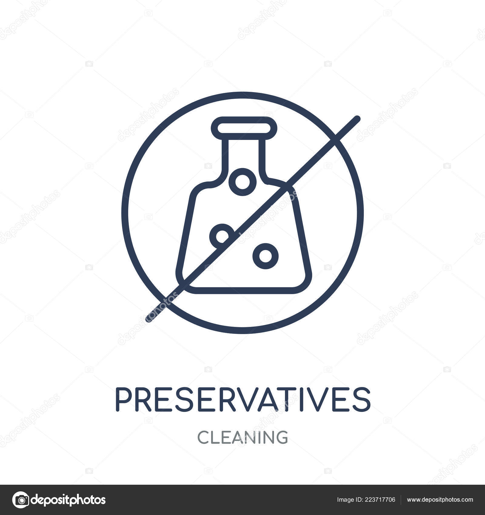 Preservatives Icon Preservatives Linear Symbol Design Cleaning ...