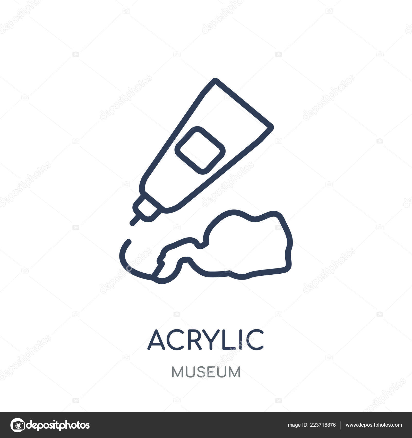 Acrylic Icon Acrylic Linear Symbol Design Museum Collection Simple ...