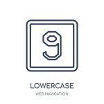 Lowercase Icon Lowercase Symbol Design Web Navigation Collection Simple Element Stock Vector ...