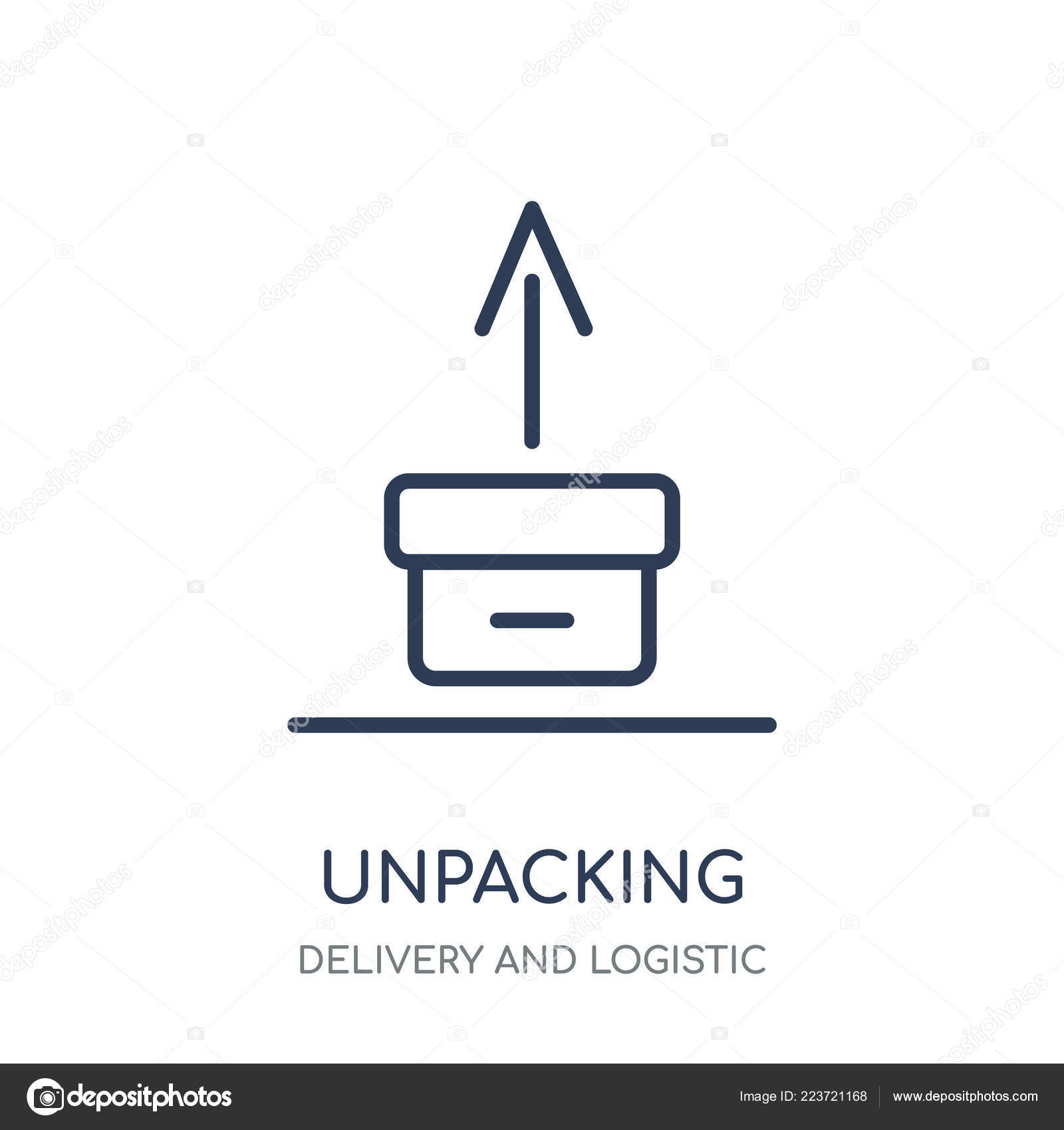 Unpacking Icon Unpacking Linear Symbol Design Delivery Logistic ...