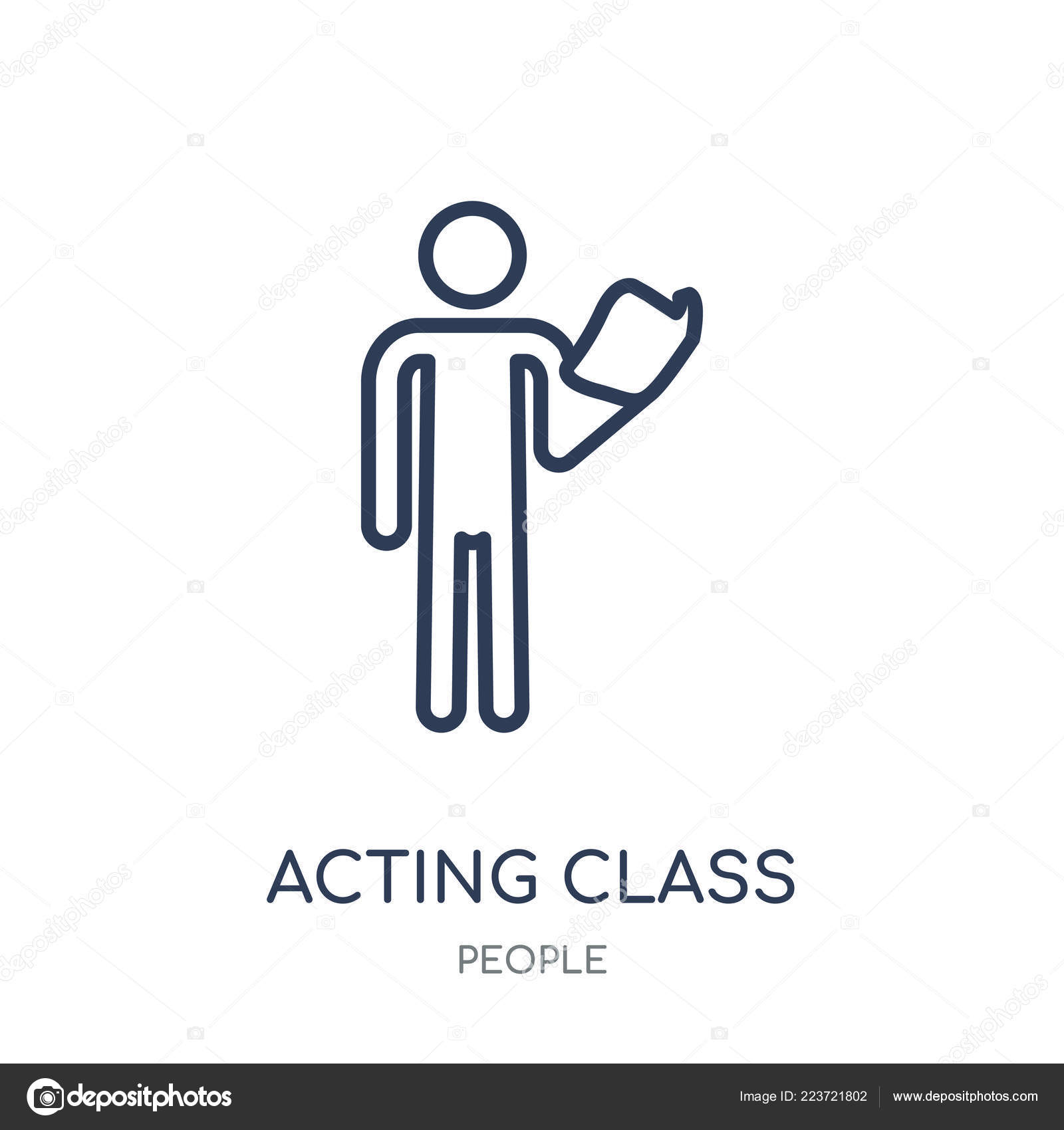 Acting Class Icon Acting Class Linear Symbol Design People Collection ...