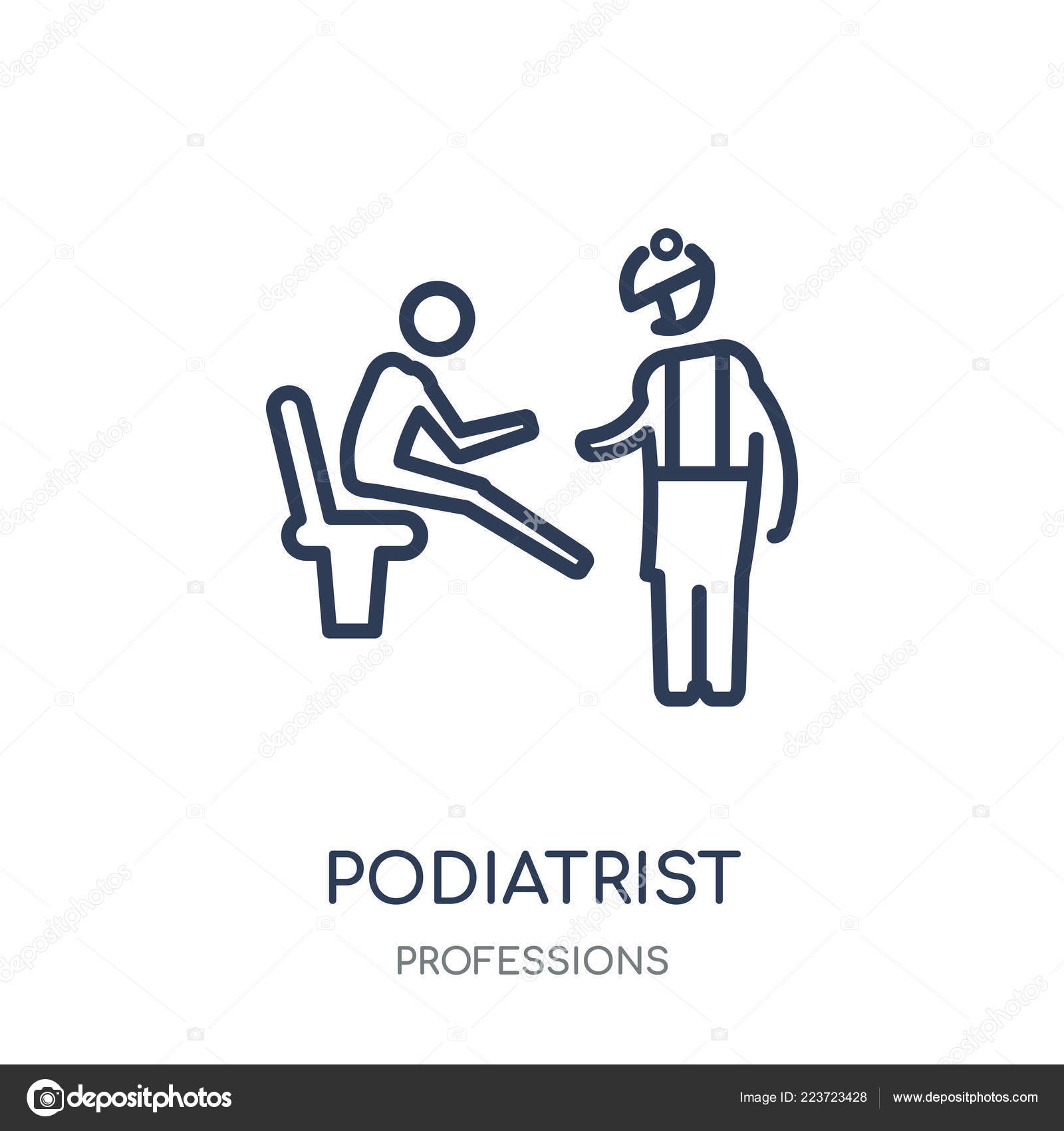 Podiatrist Icon Podiatrist Linear Symbol Design Professions Collection ...