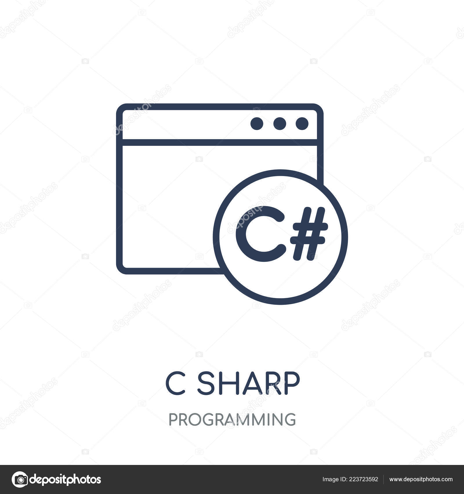 Sharp Icon Sharp Linear Symbol Design Programming Collection Simple ...
