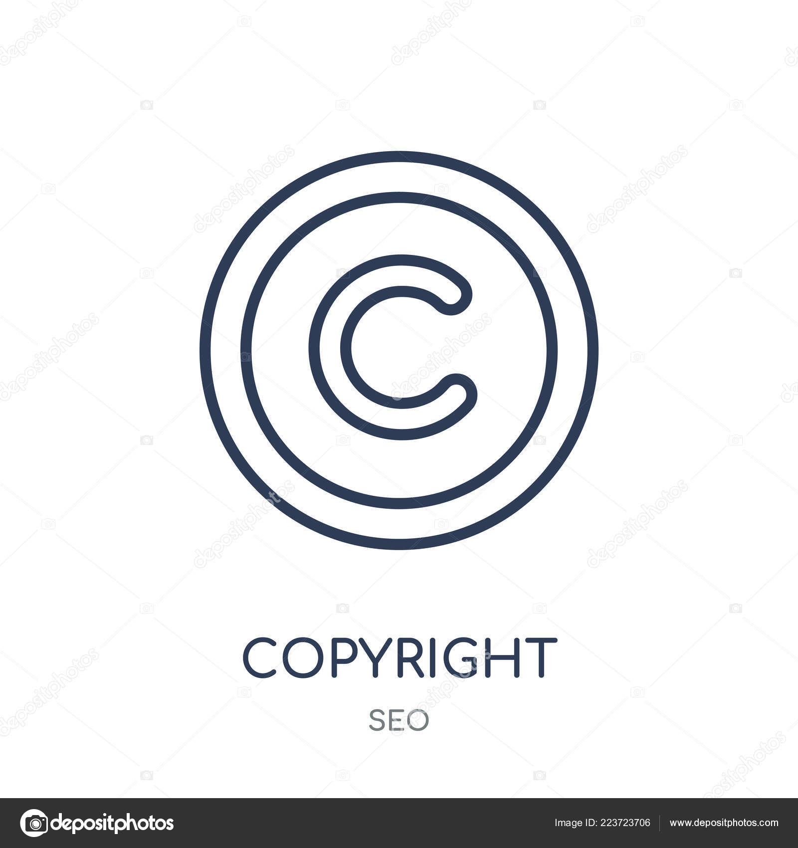 Copyright Icon Copyright Linear Symbol Design Seo Collection Simple ...