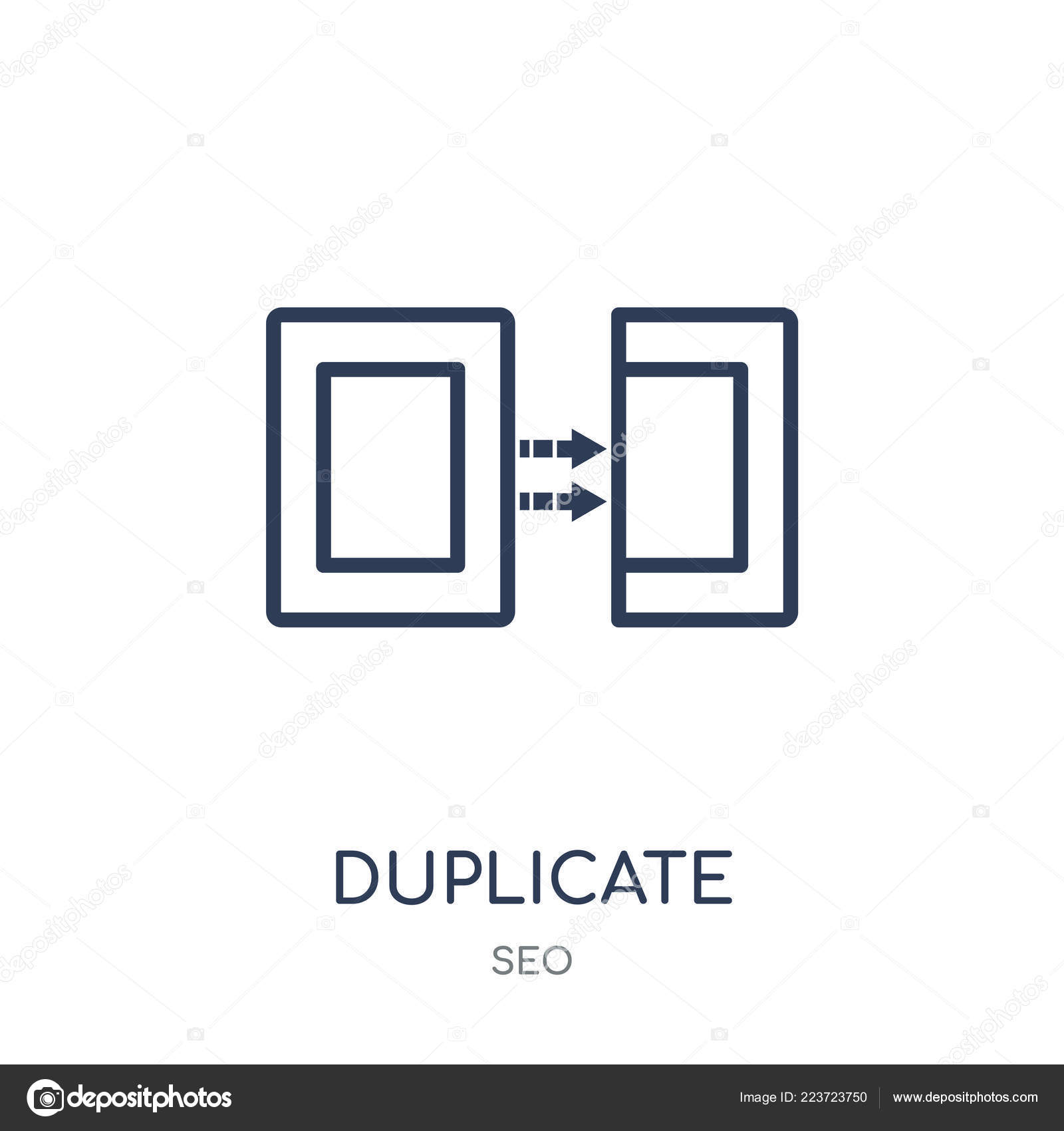 Duplicate Icon Duplicate Linear Symbol Design Seo Collection Simple ...