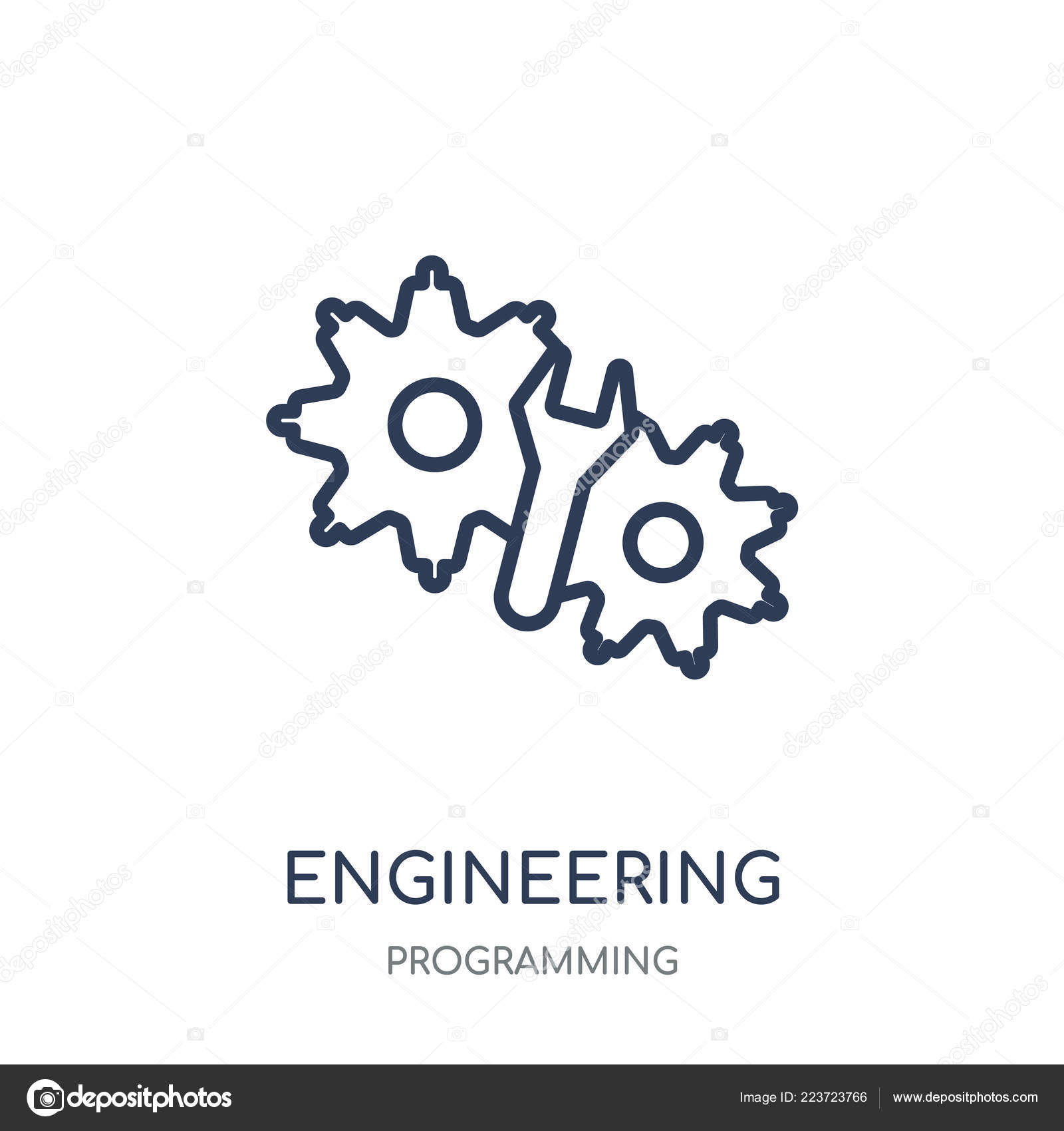Engineering Icon Engineering Linear Symbol Design Programming ...