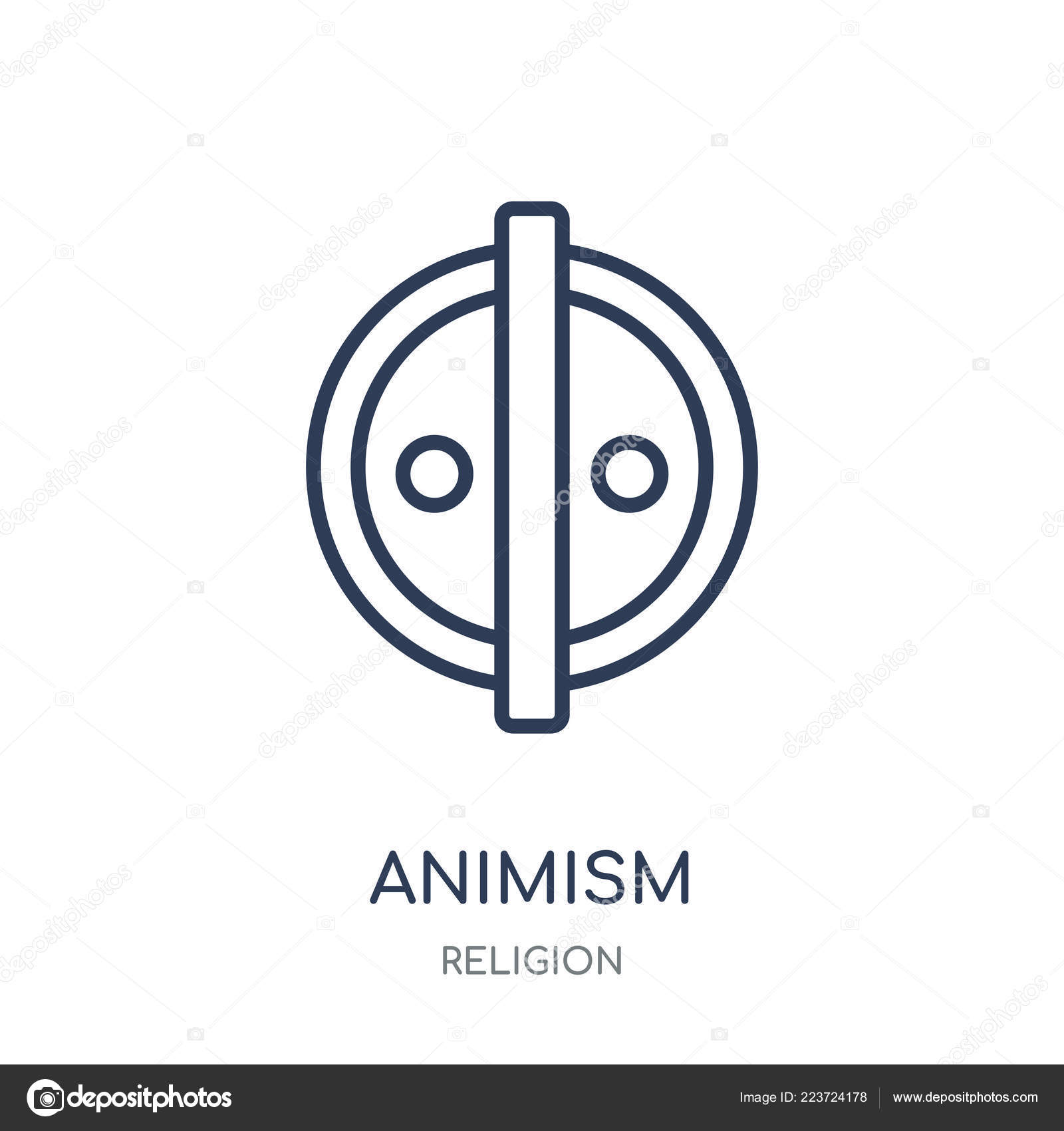 Animismus Ikone Animismus Lineare Symbolgestaltung Aus Der ...