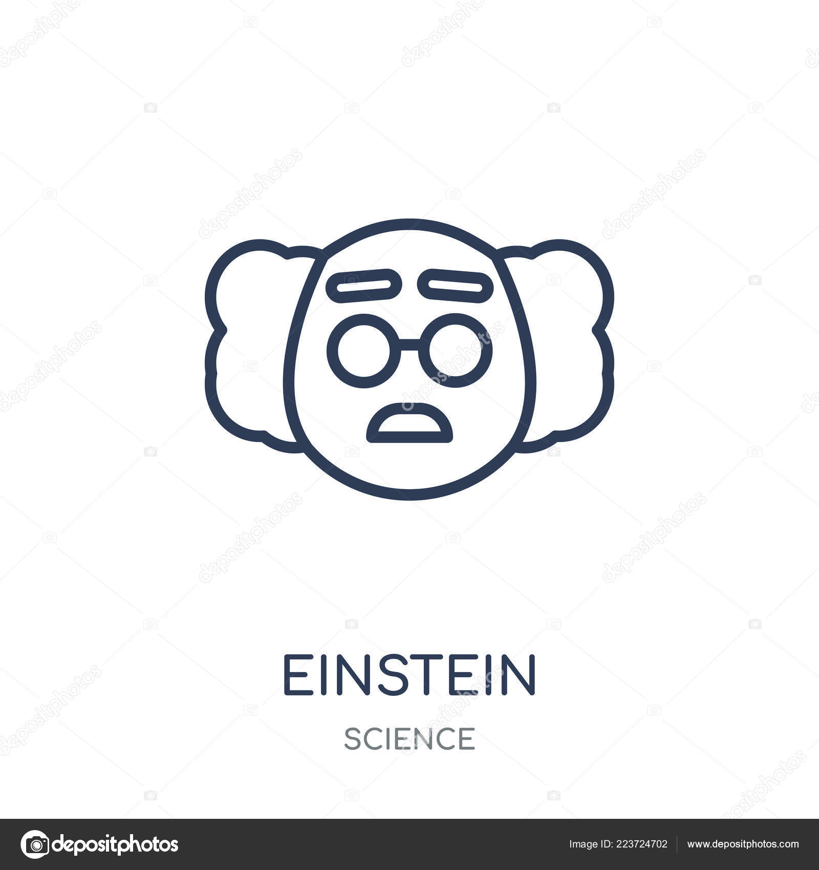 Einstein Icon Einstein Linear Symbol Design Science Collection Simple ...