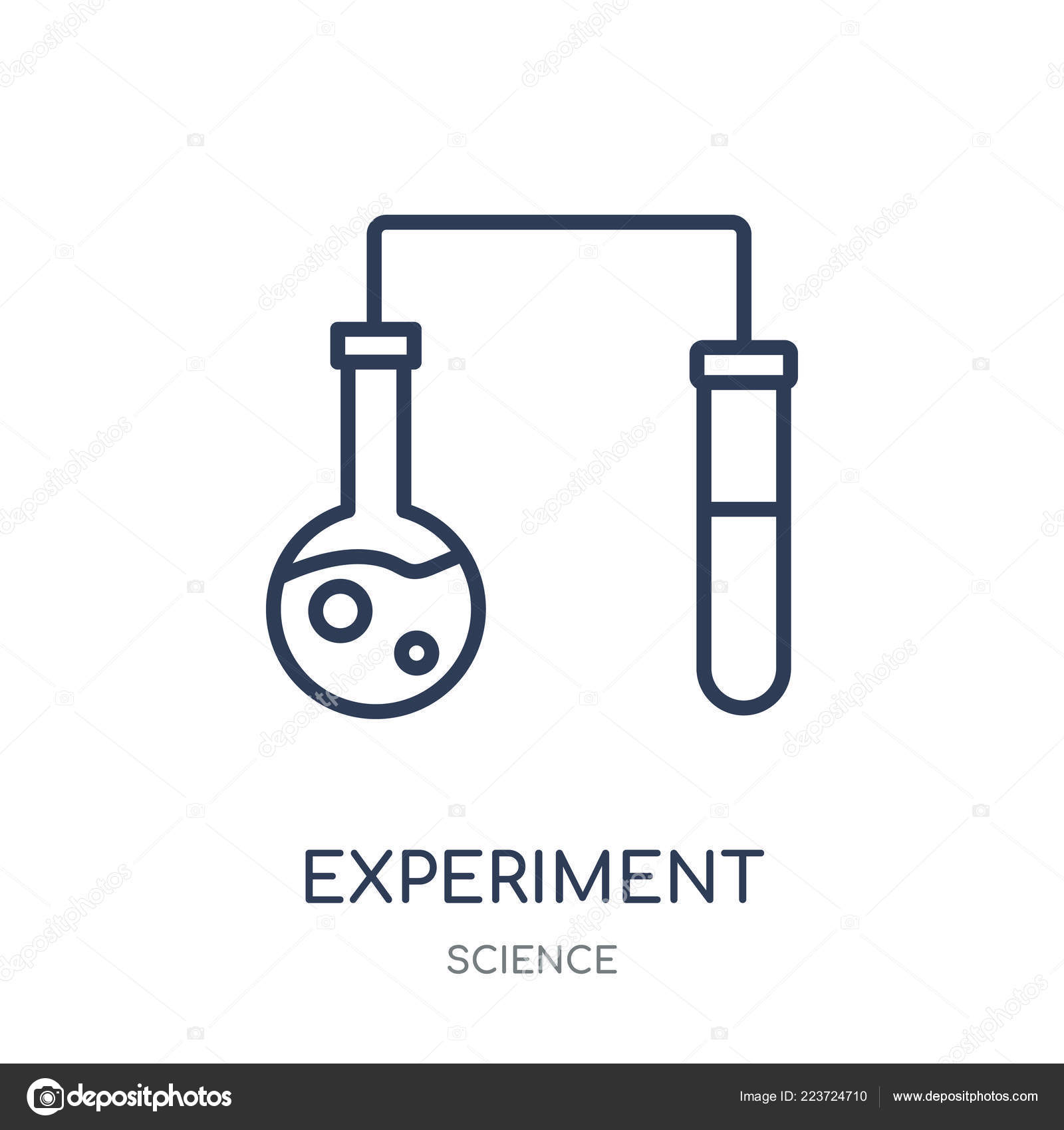 Experiment Icon Experiment Linear Symbol Design Science Collection Simple Outline Stock Vector ...