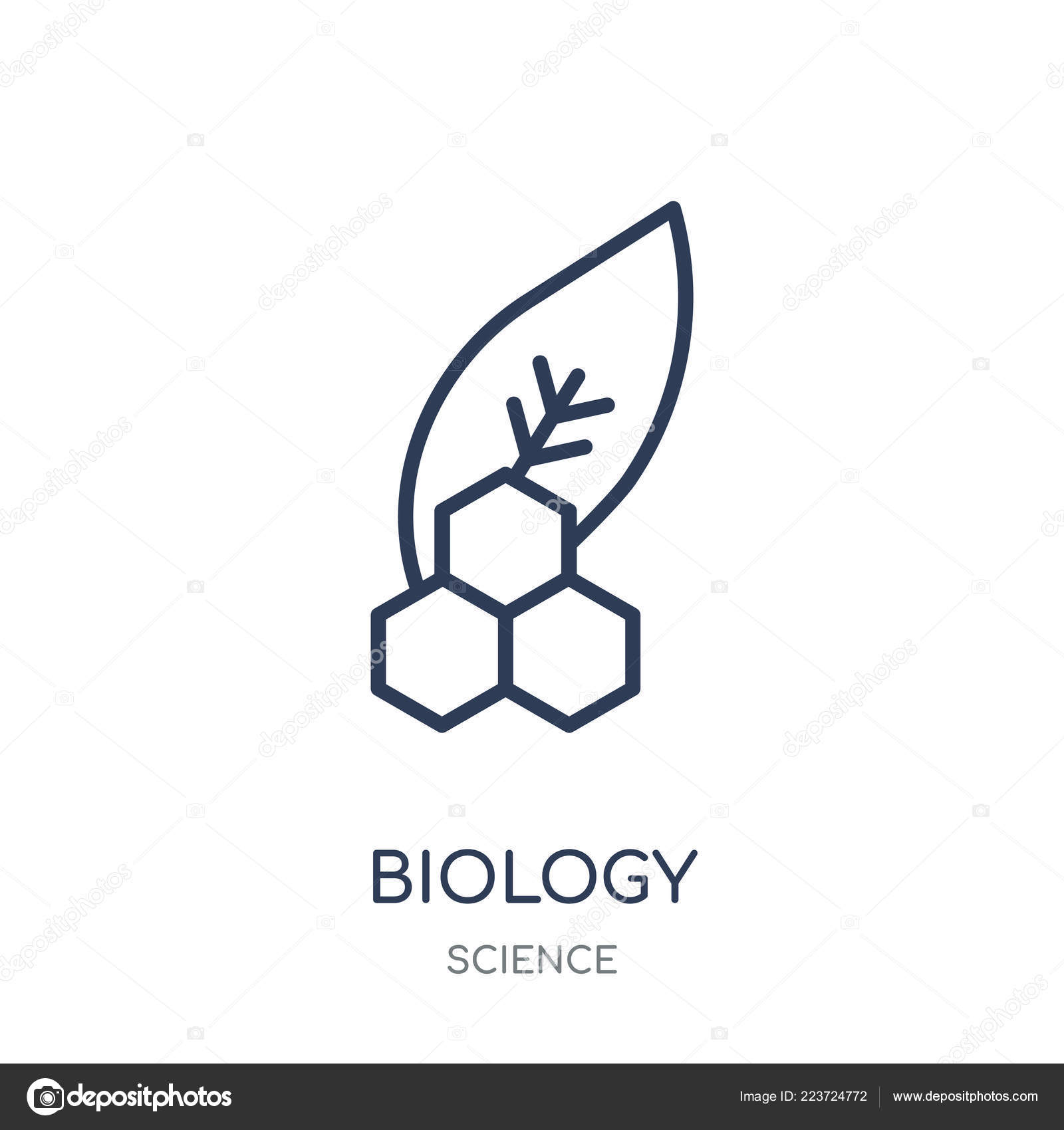 Biology Icon Biology Linear Symbol Design Science Collection Simple ...