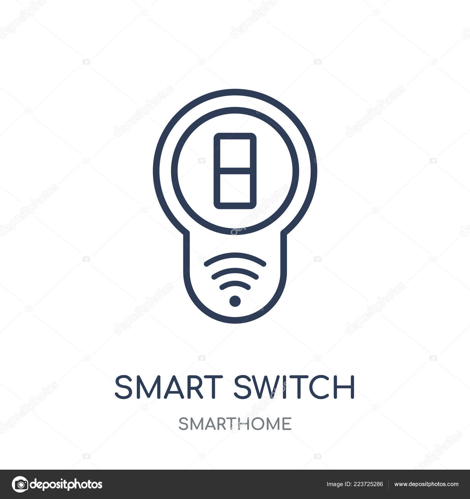 Smart Switch Icon Smart Switch Linear Symbol Design Smarthome ...