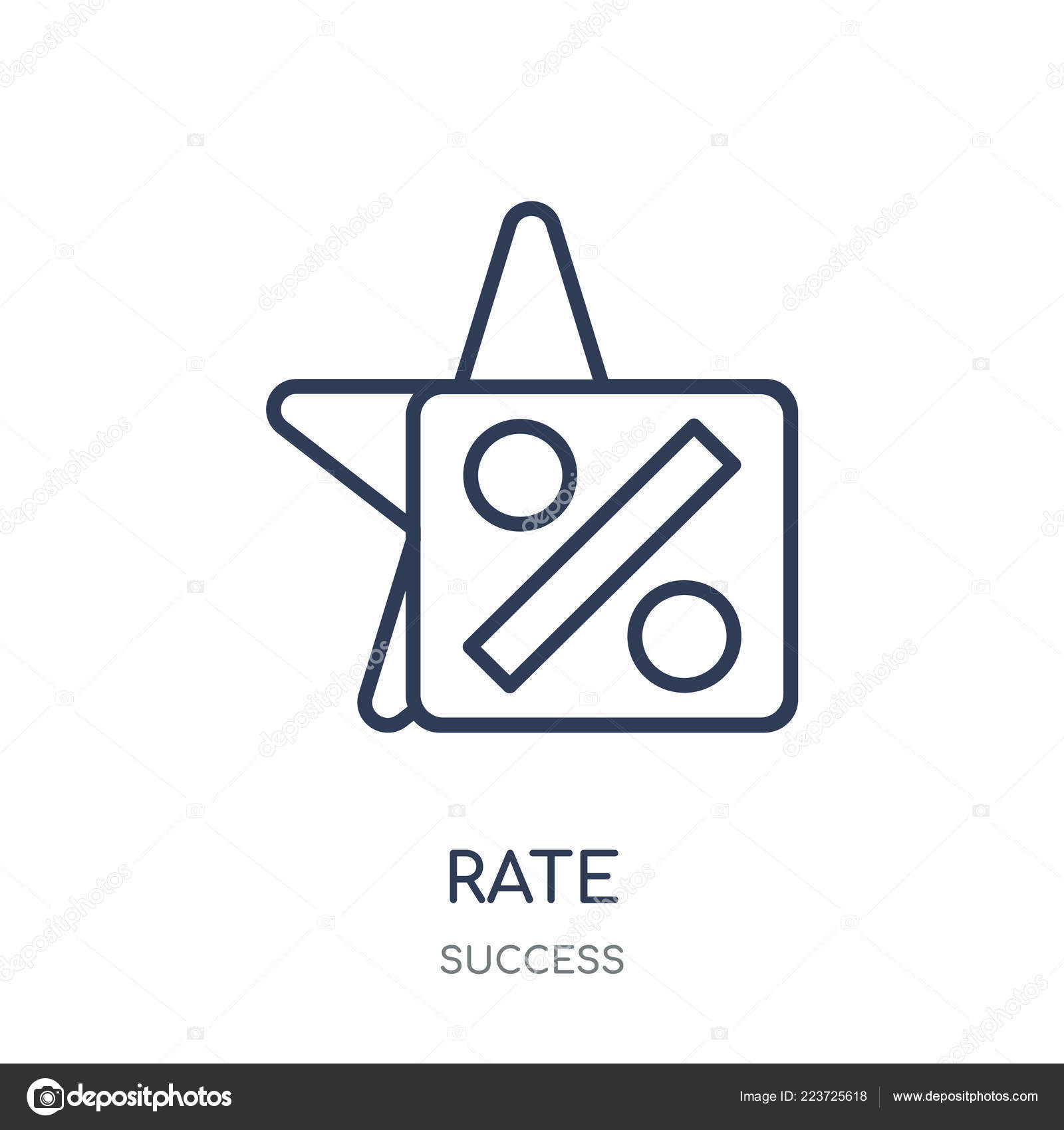 Rate Icon Rate Linear Symbol Design Success Collection Simple Outline ...