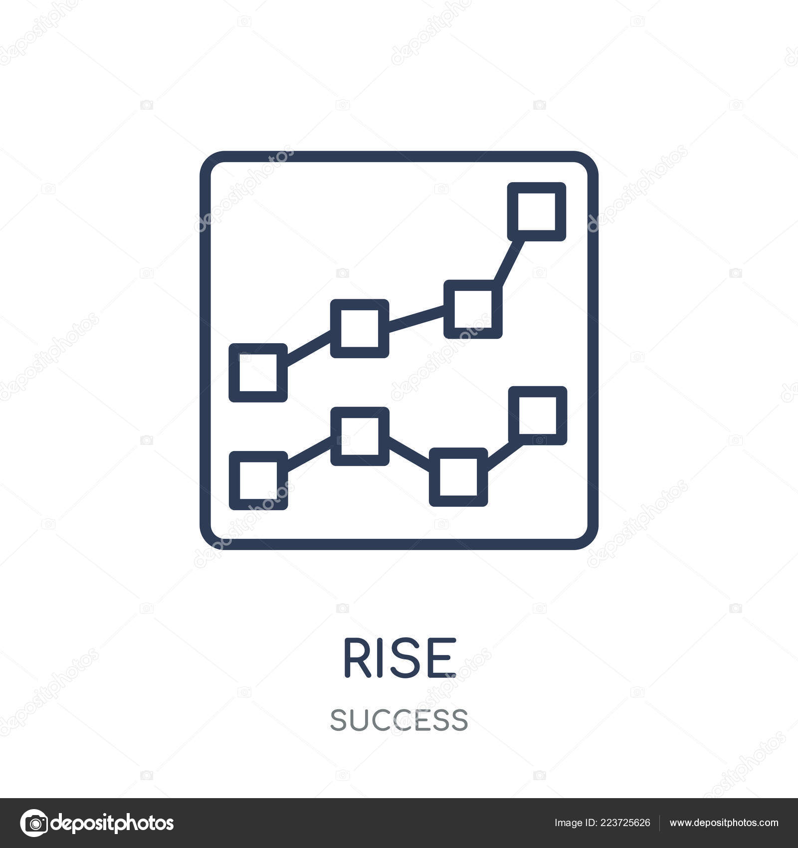 Rise Icon Rise Linear Symbol Design Success Collection Simple Outline ...