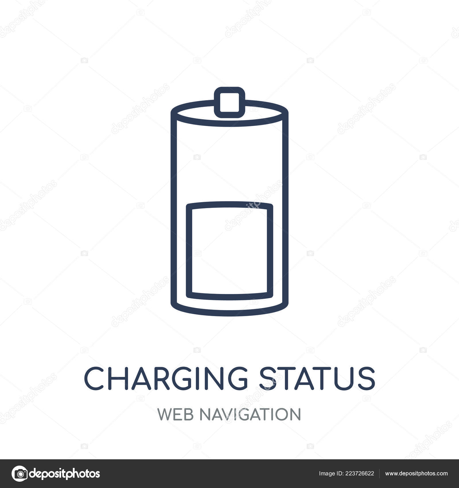 Charging Status Icon Charging Status Linear Symbol Design Web ...