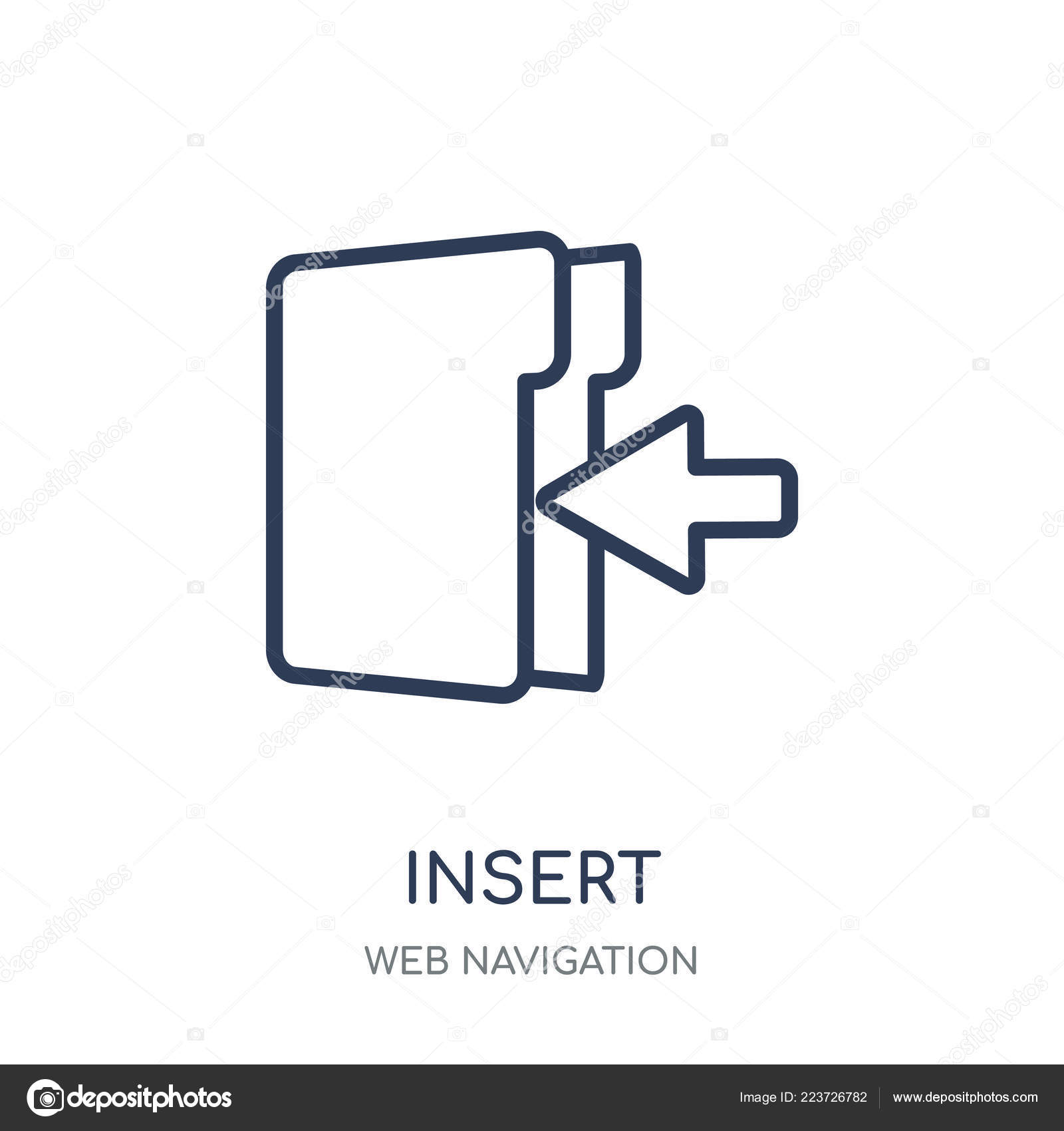 Insert Icon Insert Linear Symbol Design Web Navigation Collection Simple Stock Vector by ...