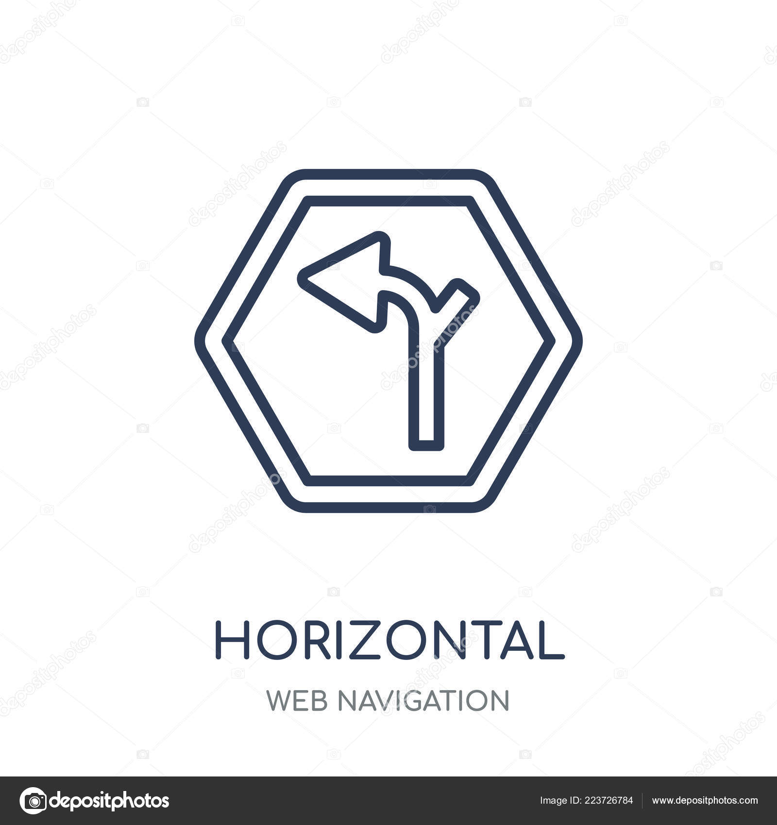 Horizontal Alignment Icon Horizontal Alignment Linear Symbol Design Web ...