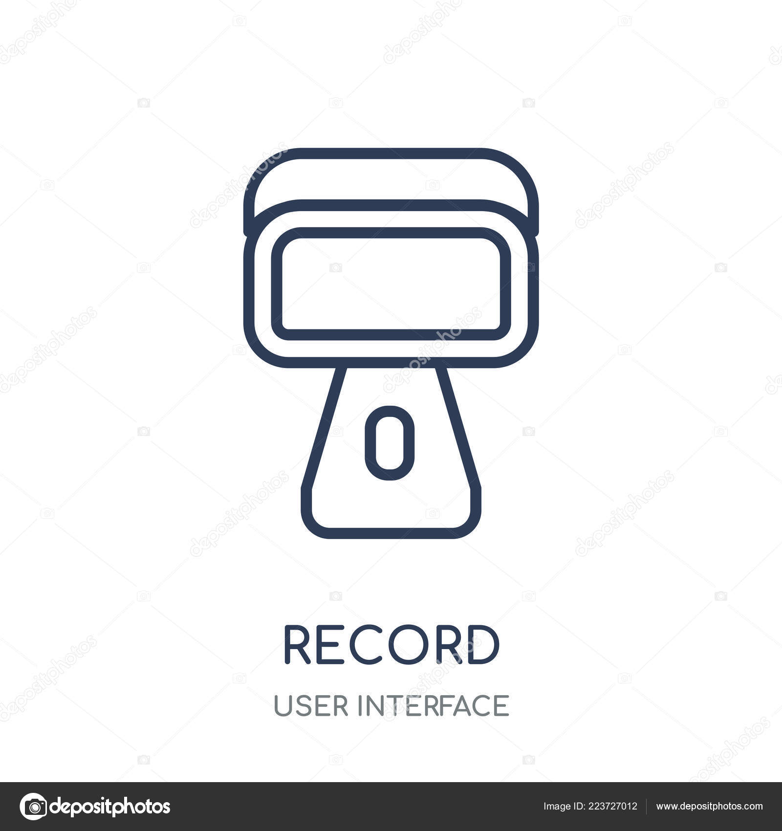 Record Icon Record Linear Symbol Design User Interface Collection ...
