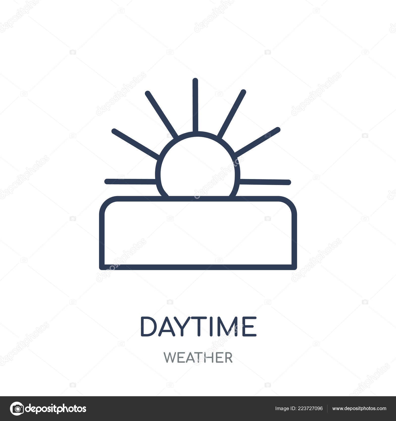 Daytime Icon Daytime Linear Symbol Design Weather Collection Simple ...