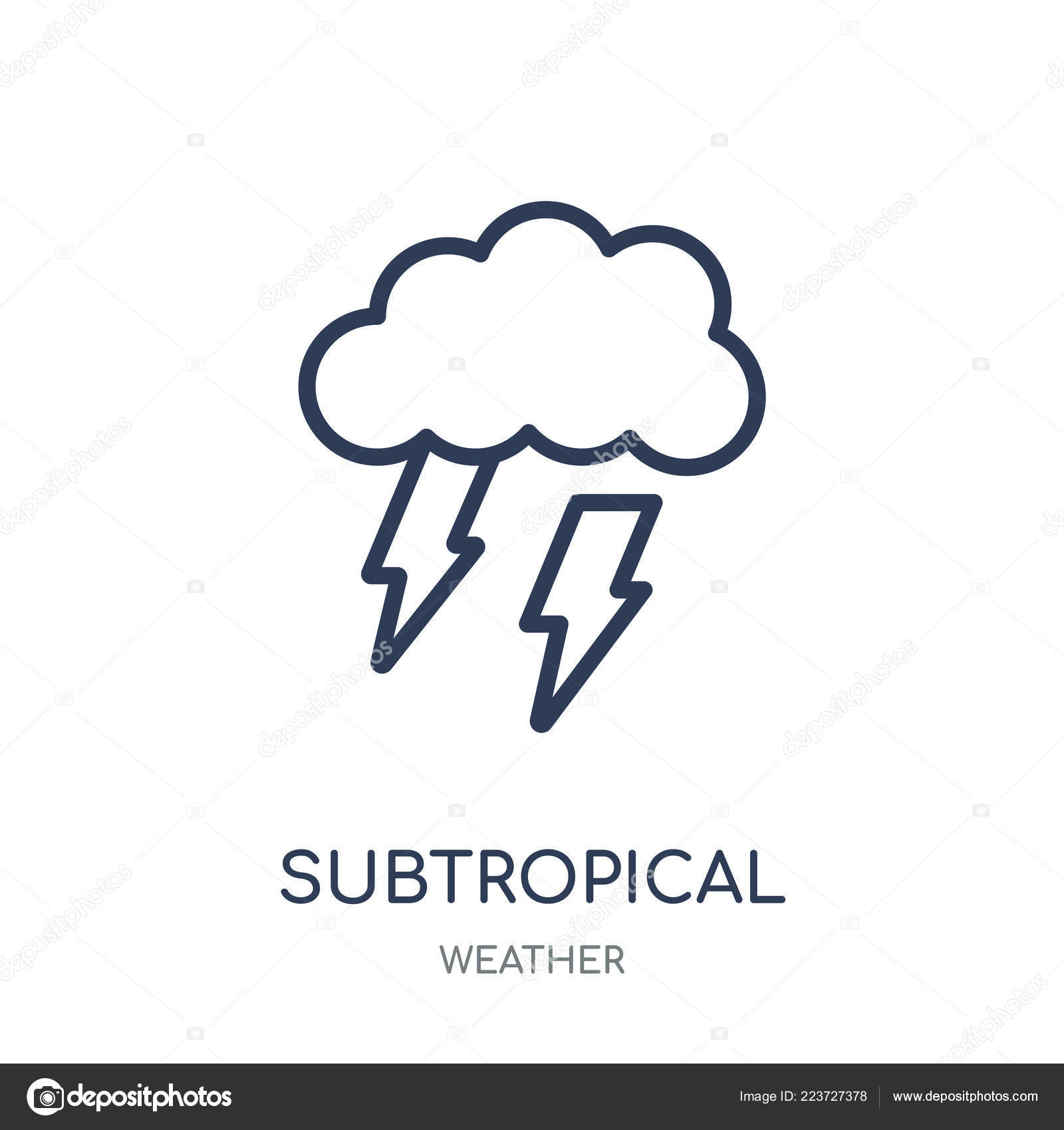 Subtropical Climate Icon Subtropical Climate Linear Symbol Design ...