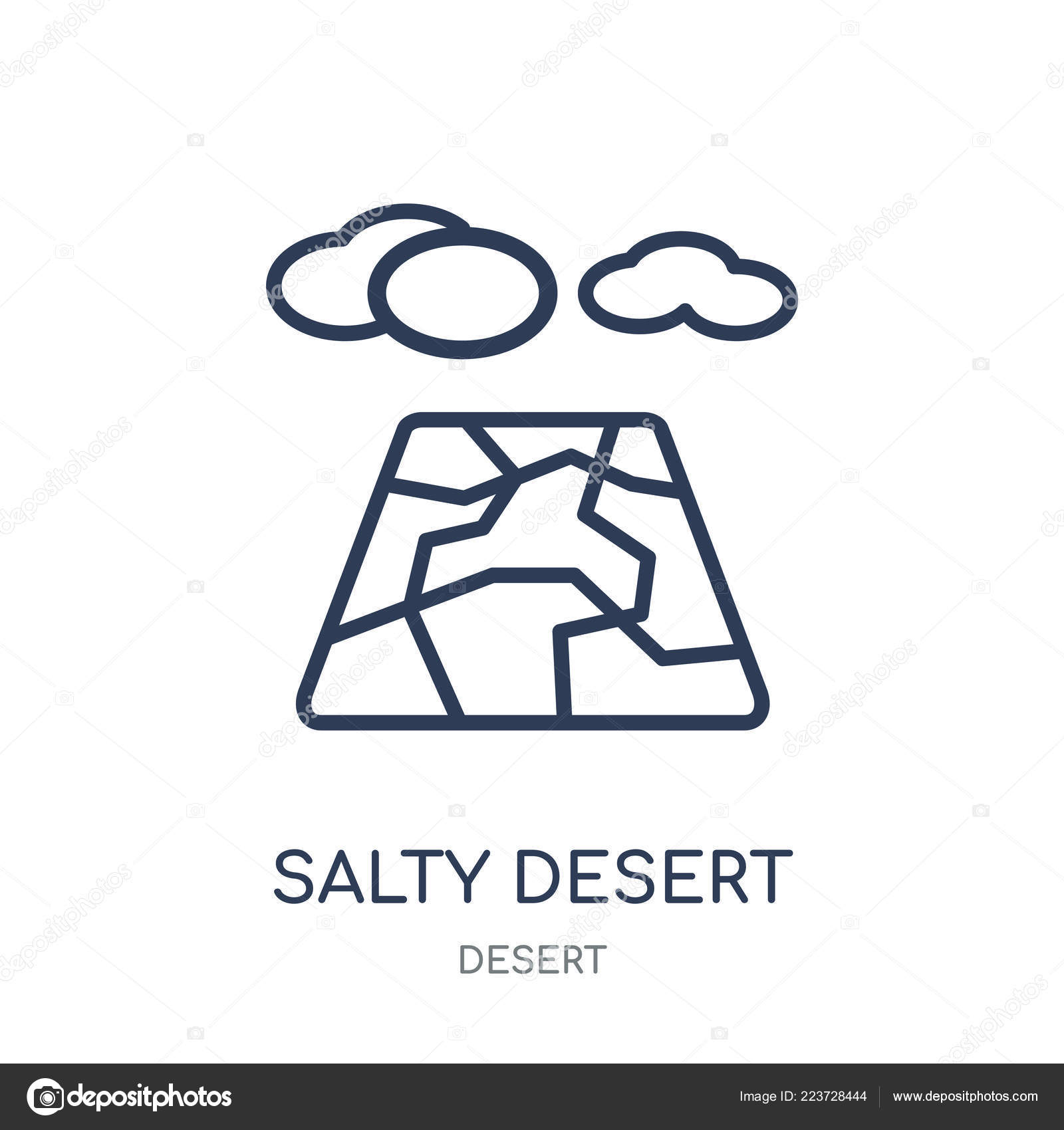 Salty Desert Icon Salty Desert Linear Symbol Design Desert Collection ...