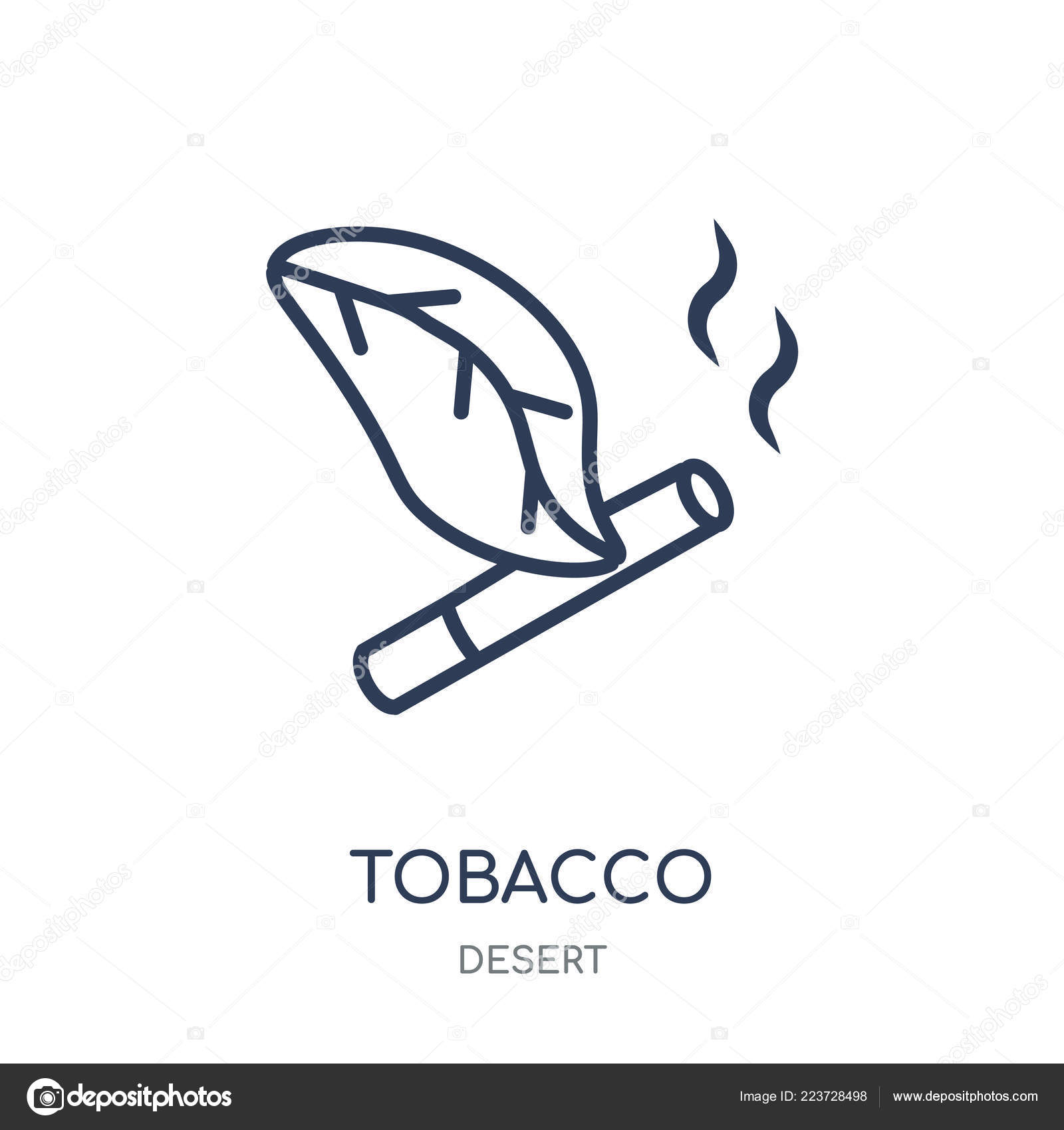 Tobacco Icon Tobacco Linear Symbol Design Desert Collection Simple ...