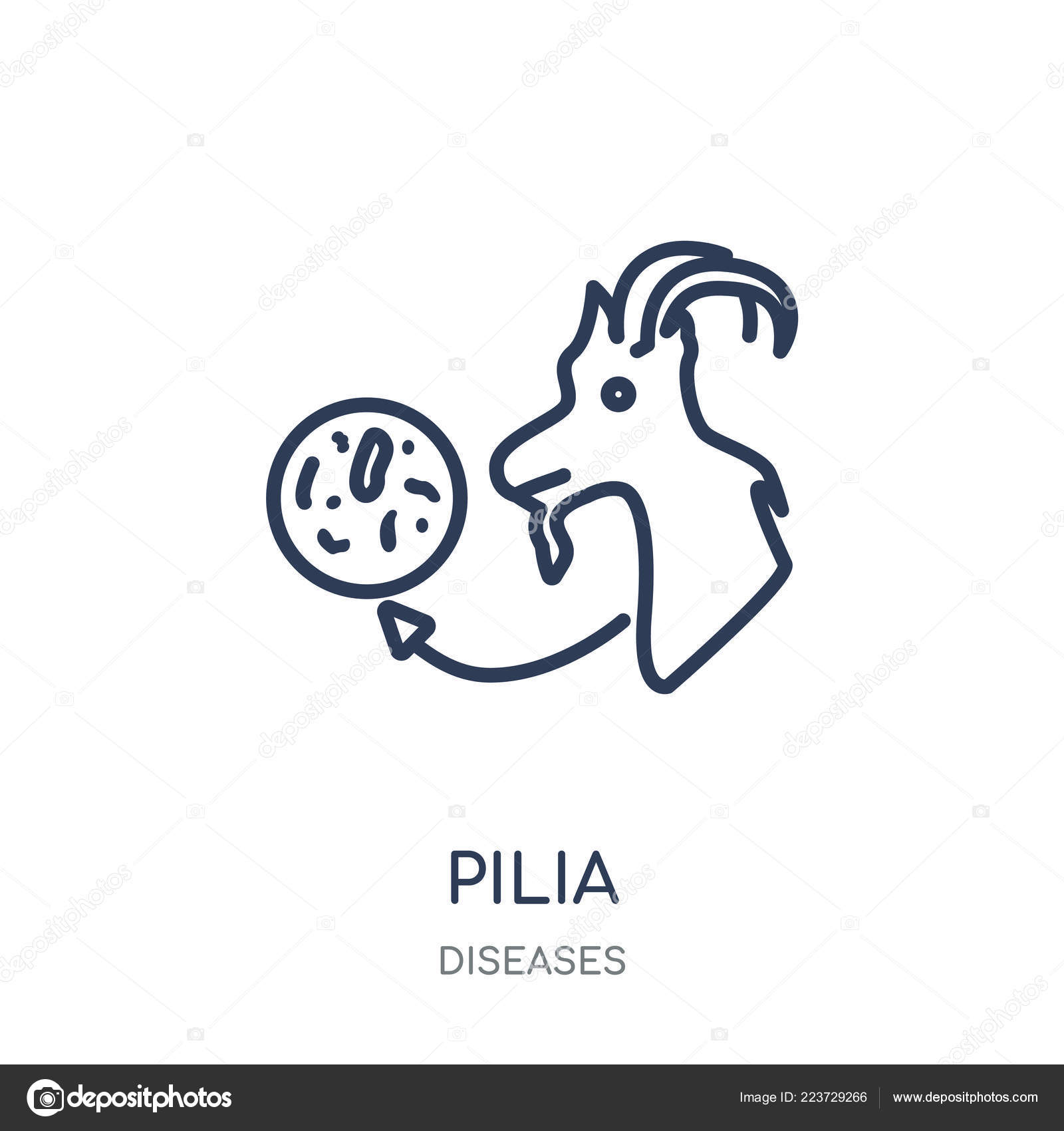 Pilia Icon Pilia Linear Symbol Design Diseases Collection Simple ...