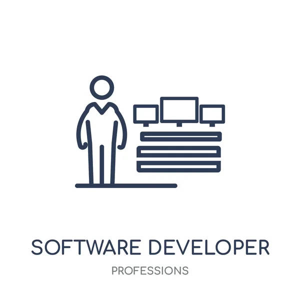 Developer Icon Developer Linear Symbol Design Programming Collection Simple Outline Stock Vector ...