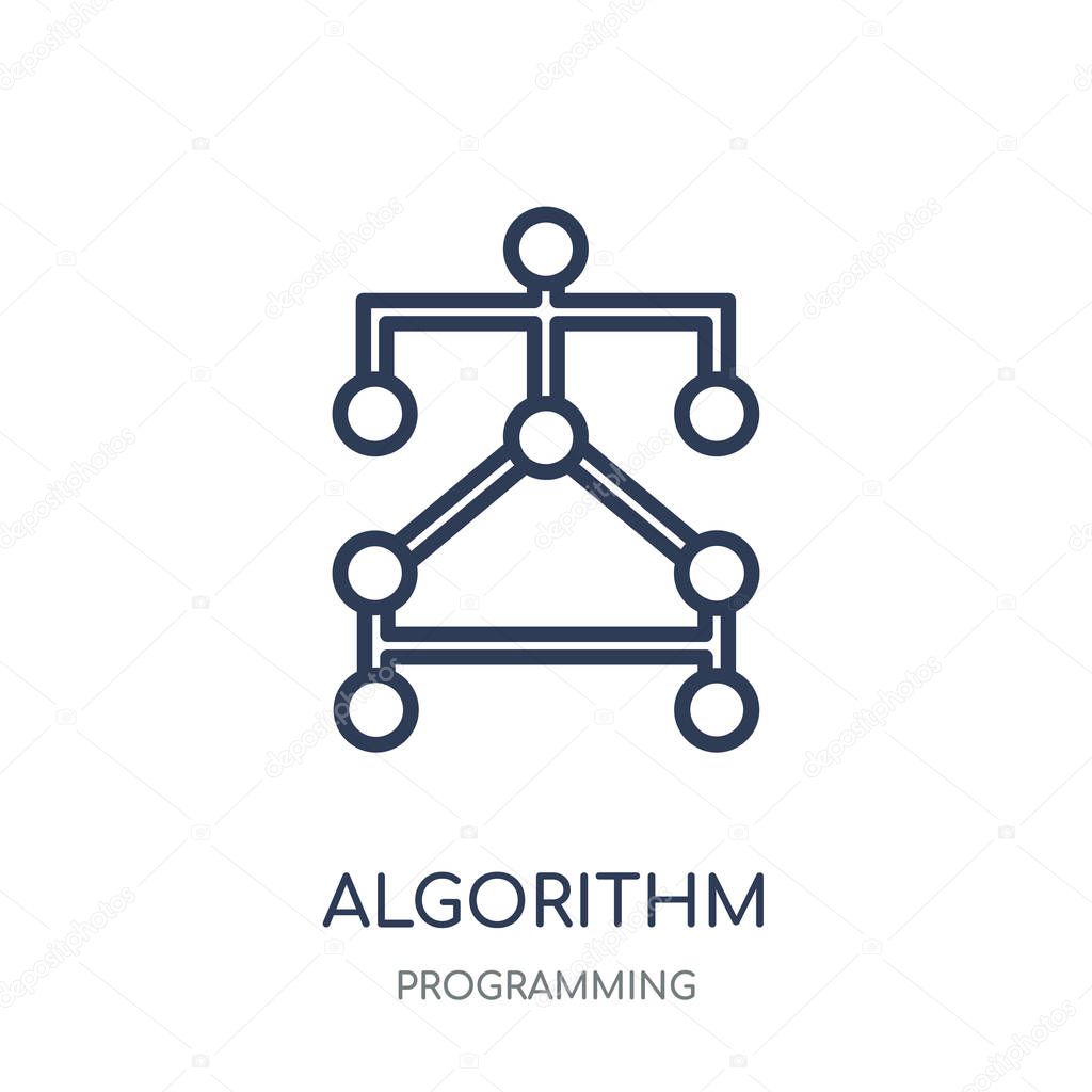 Icono Algoritmo Diseño Símbolo Lineal Algoritmo Colección Programming ...
