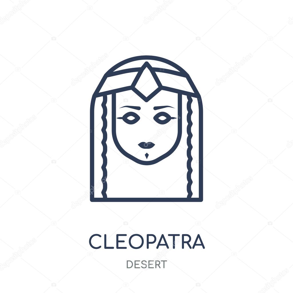 Icona Cleopatra Simbolo Lineare Cleopatra Della Collezione Desert ...