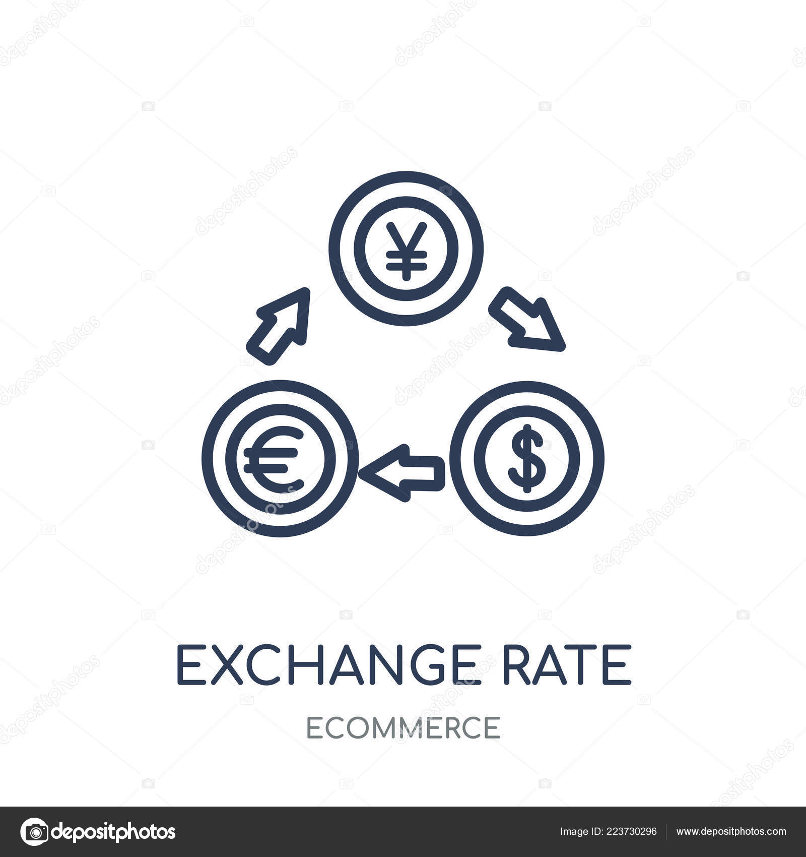 Exchange Rate Icon Exchange Rate Linear Symbol Design Ecommerce ...