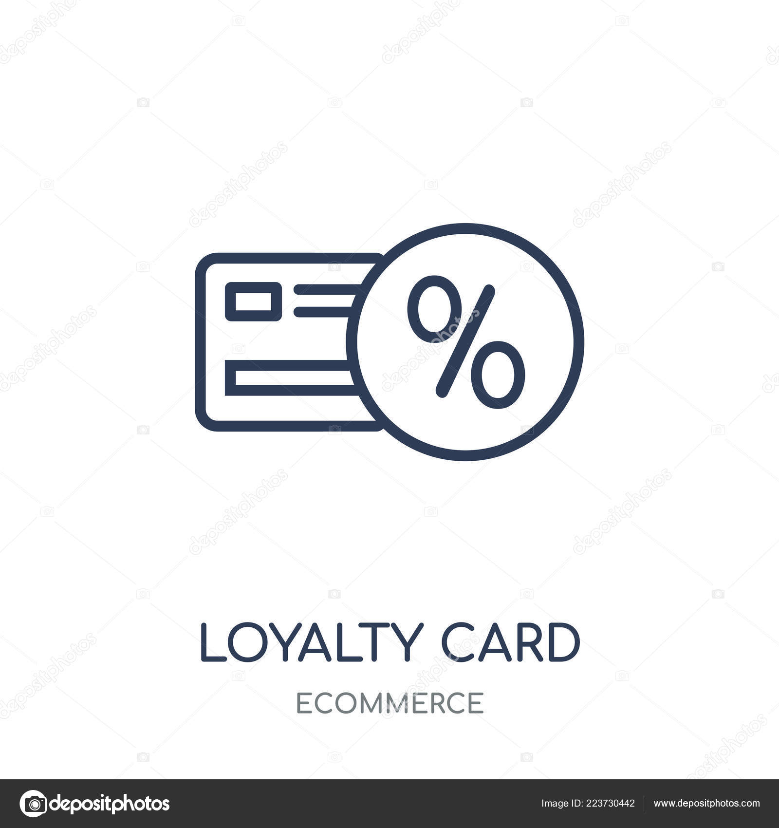 Loyalty Card Icon Loyalty Card Linear Symbol Design Ecommerce ...