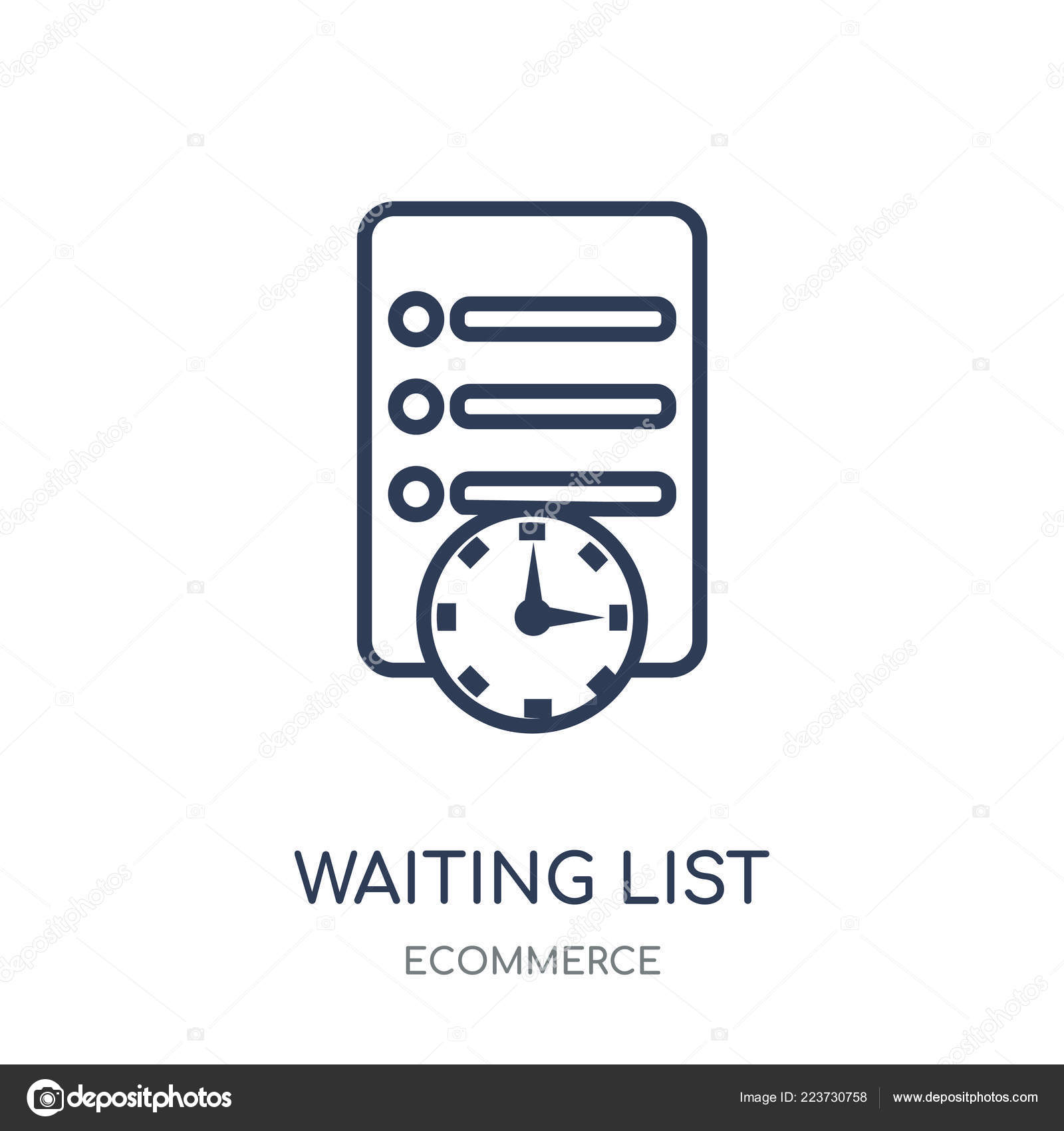 Waiting List Icon Waiting List Linear Symbol Design Ecommerce ...