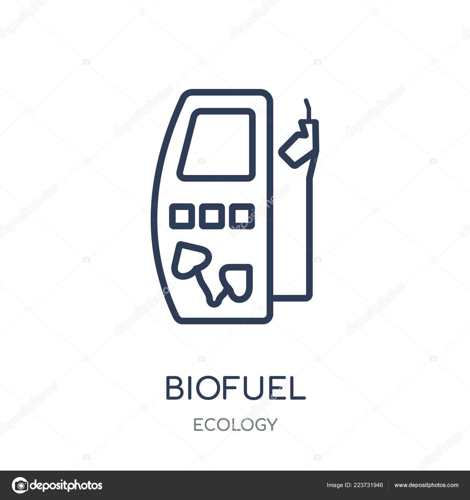 Biofuel Icon Biofuel Linear Symbol Design Ecology Collection Simple ...