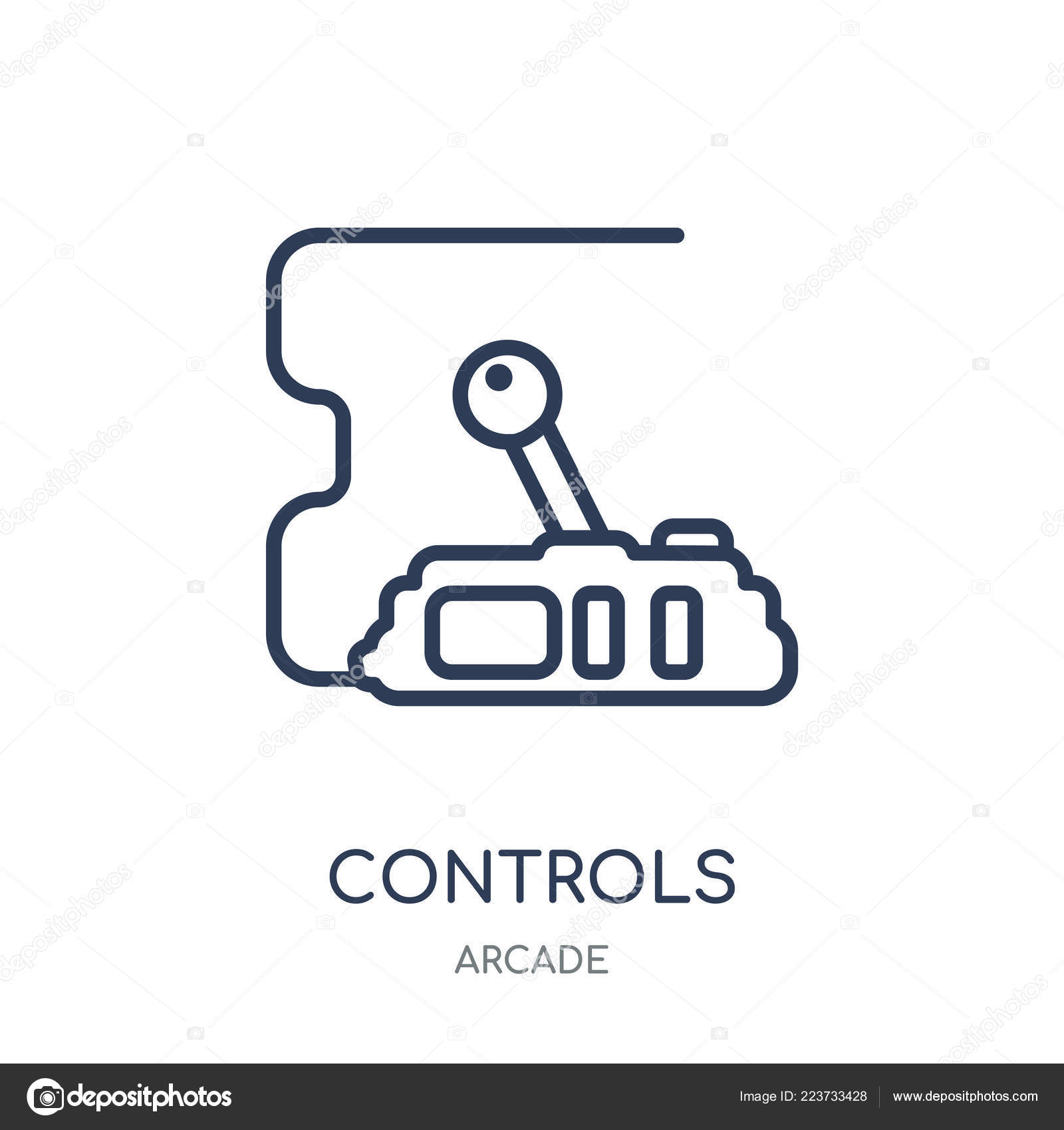 Controls Icon Controls Linear Symbol Design Arcade Collection Stock Vector By ©coolvectorstock