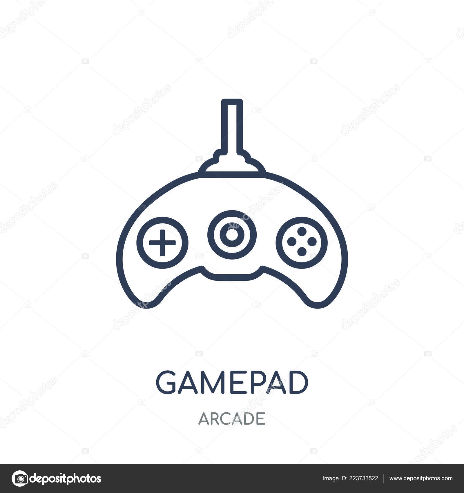 Gamepad Symbol Lineares Design Des Gamepads Aus Der Arcade Kollektion ...