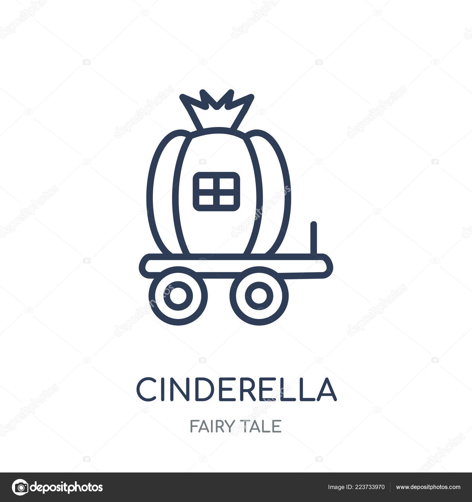Cinderella Carriage Icon Cinderella Carriage Linear Symbol Design Fairy ...