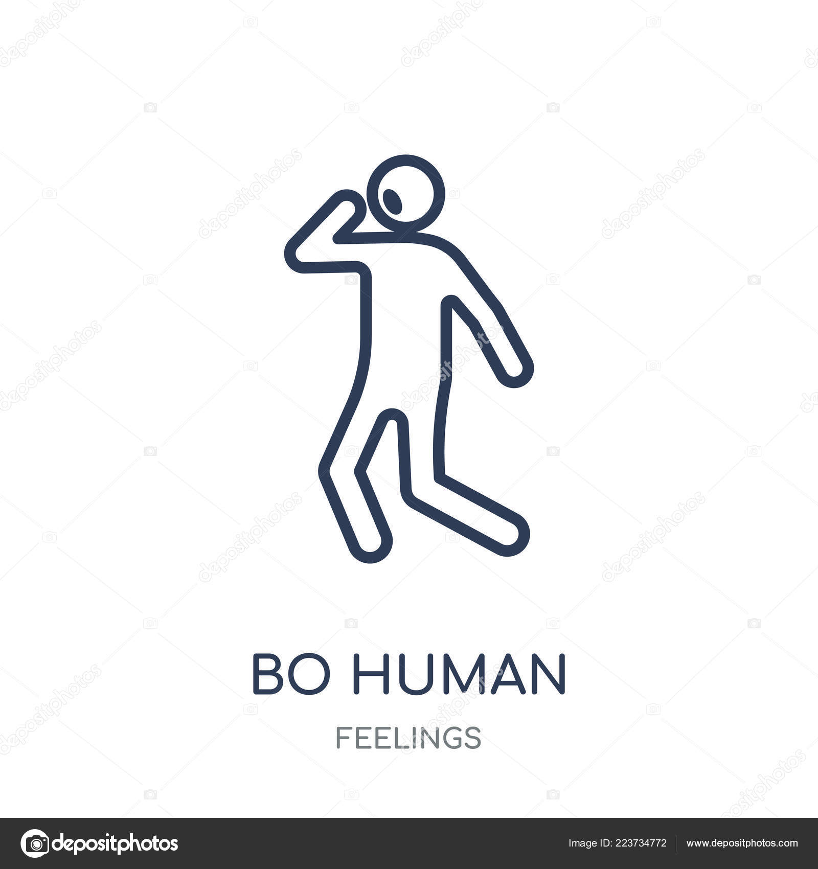 Bored Human Icon Bored Human Linear Symbol Design Feelings Collection ...