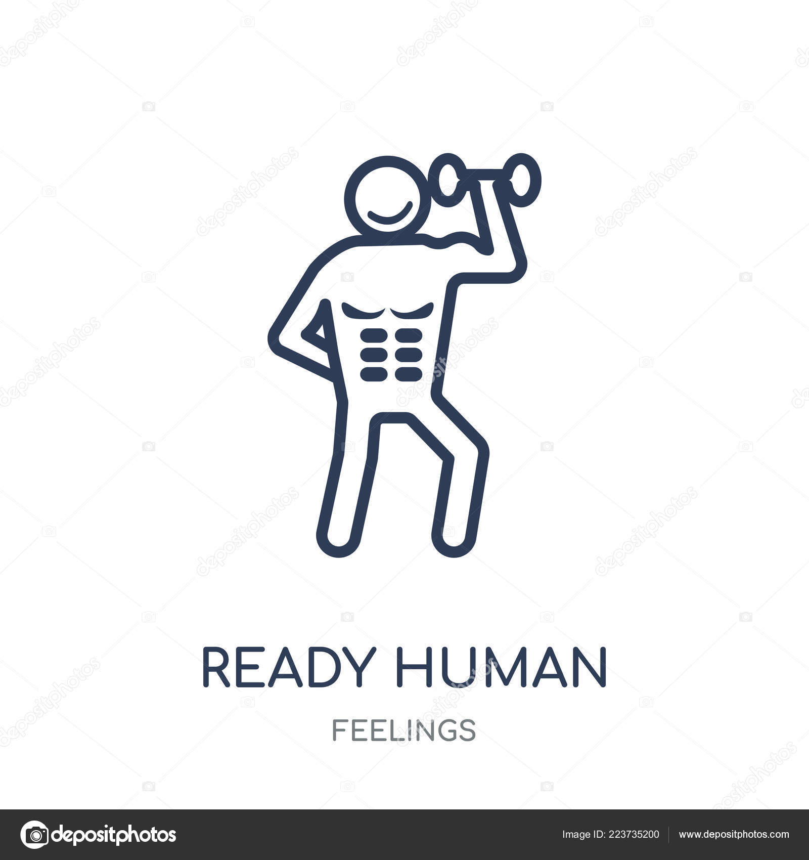 Ready Human Icon Ready Human Linear Symbol Design Feelings Collection ...