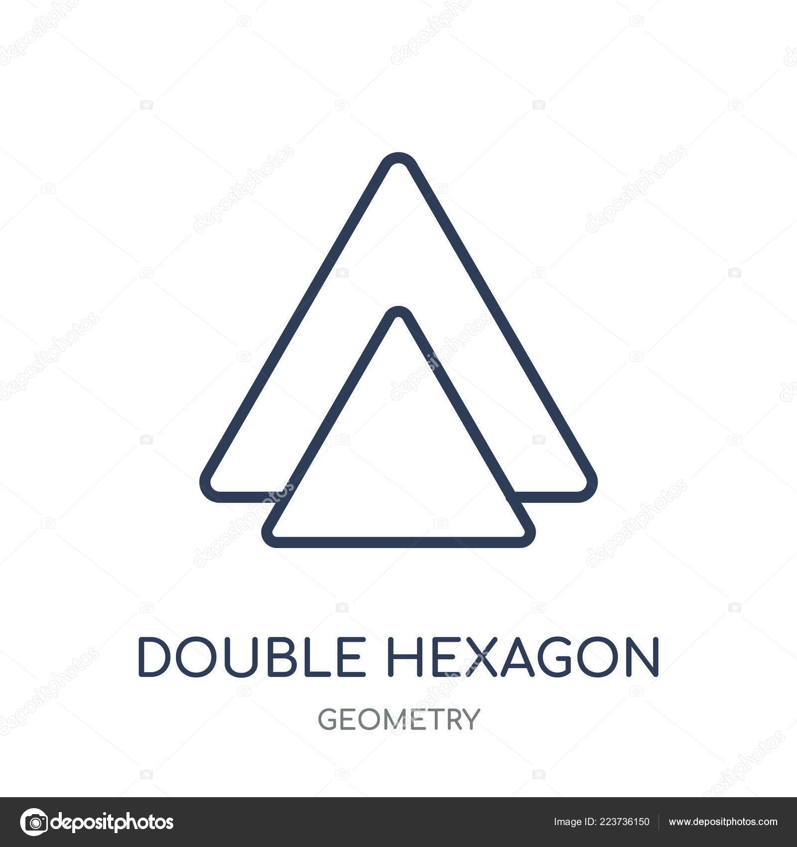 Double Hexagon Small Triangles Icon Double Hexagon Small Triangles ...