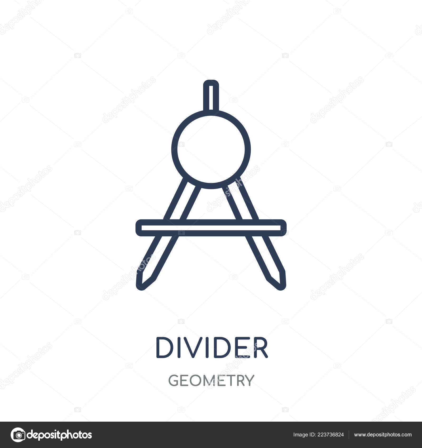 Divider Icon Divider Linear Symbol Design Geometry Collection Simple ...