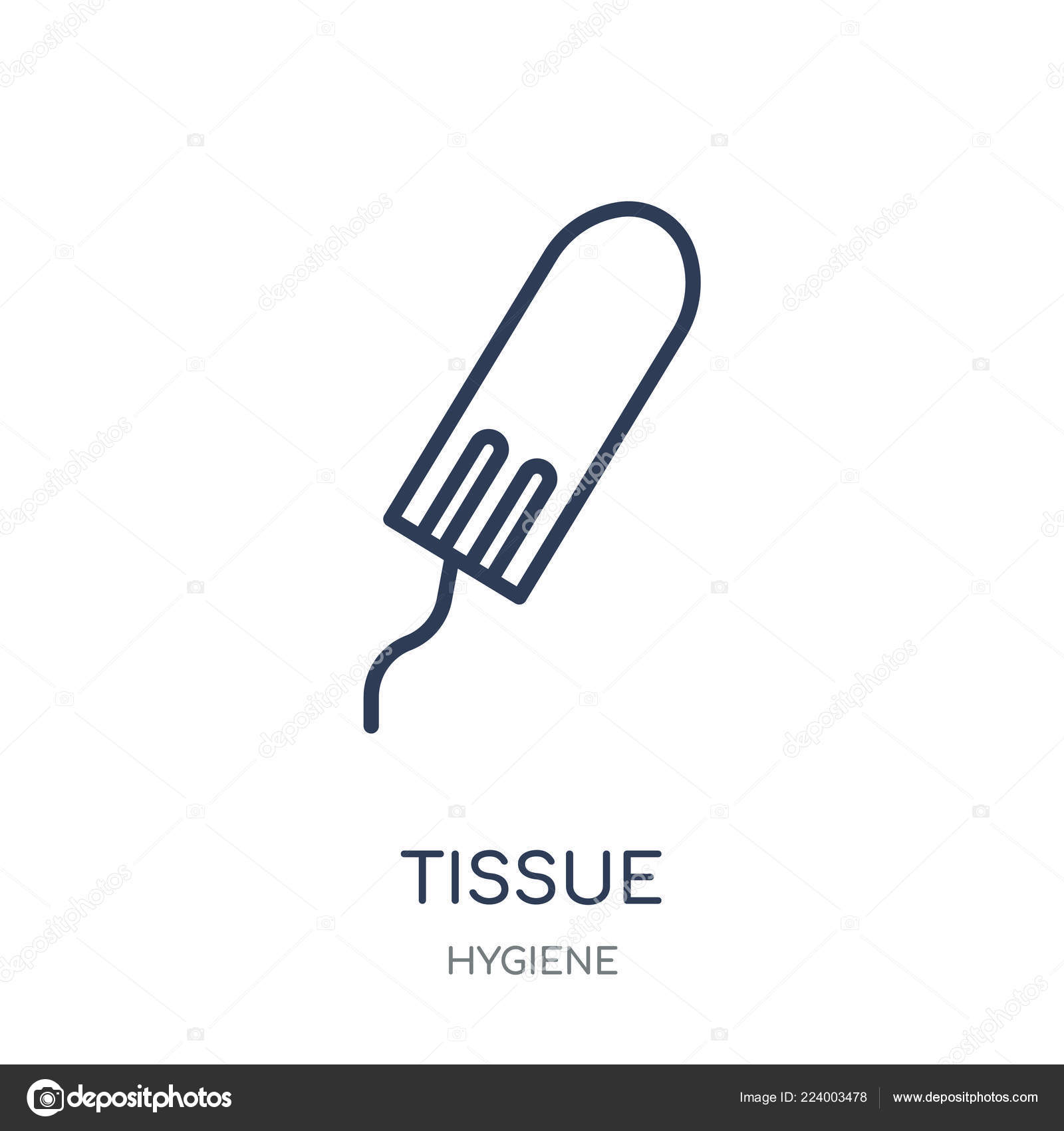 Tissue Icon Tissue Linear Symbol Design Hygiene Collection Simple ...