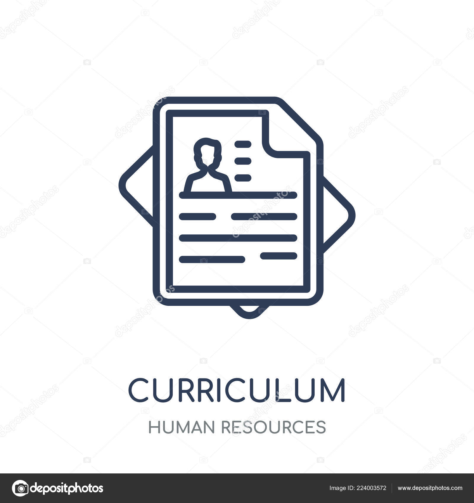 Curriculum Icon Curriculum Linear Symbol Design Human Resources ...