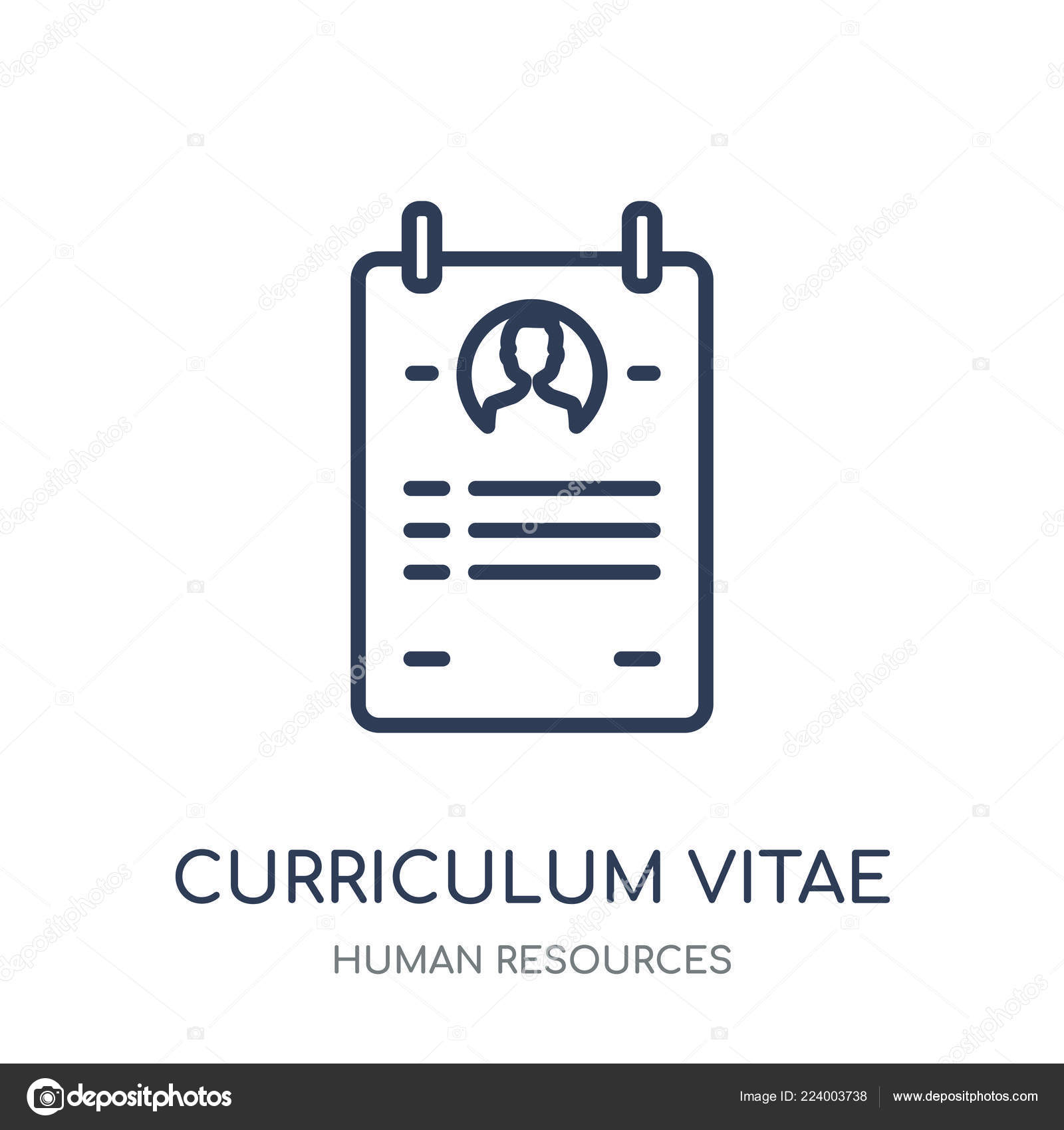 Curriculum Vitae Icon Curriculum Vitae Linear Symbol Design Human ...